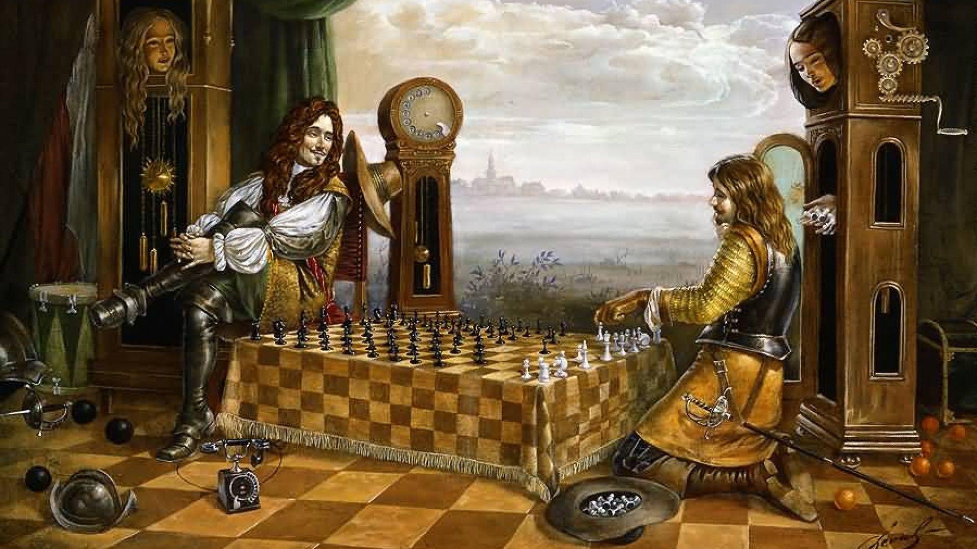 Scary Chess Game Wallpaper