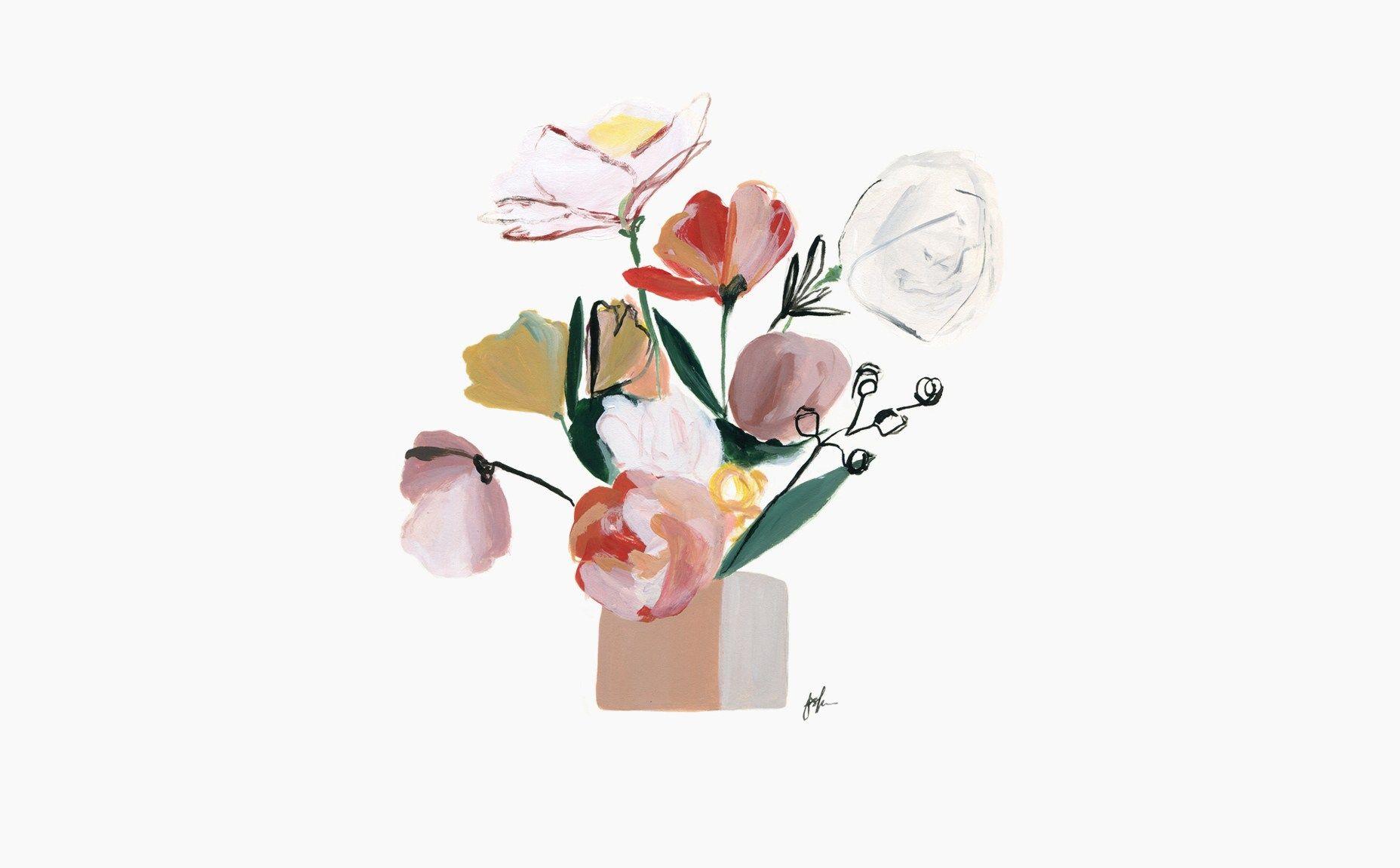 Minimalist Flower Computer Wallpapers - Top Free Minimalist Flower ...