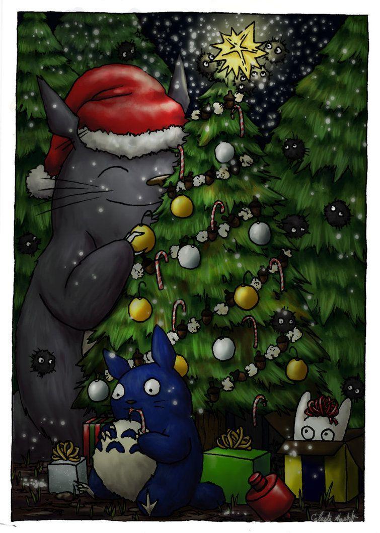 Christmas Totoro Wallpapers - Top Free Christmas Totoro Backgrounds ...