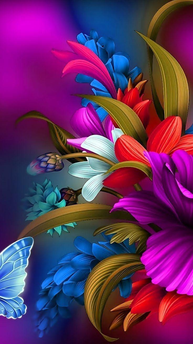 Colorful Flower Art Wallpapers - Top Free Colorful Flower Art ...