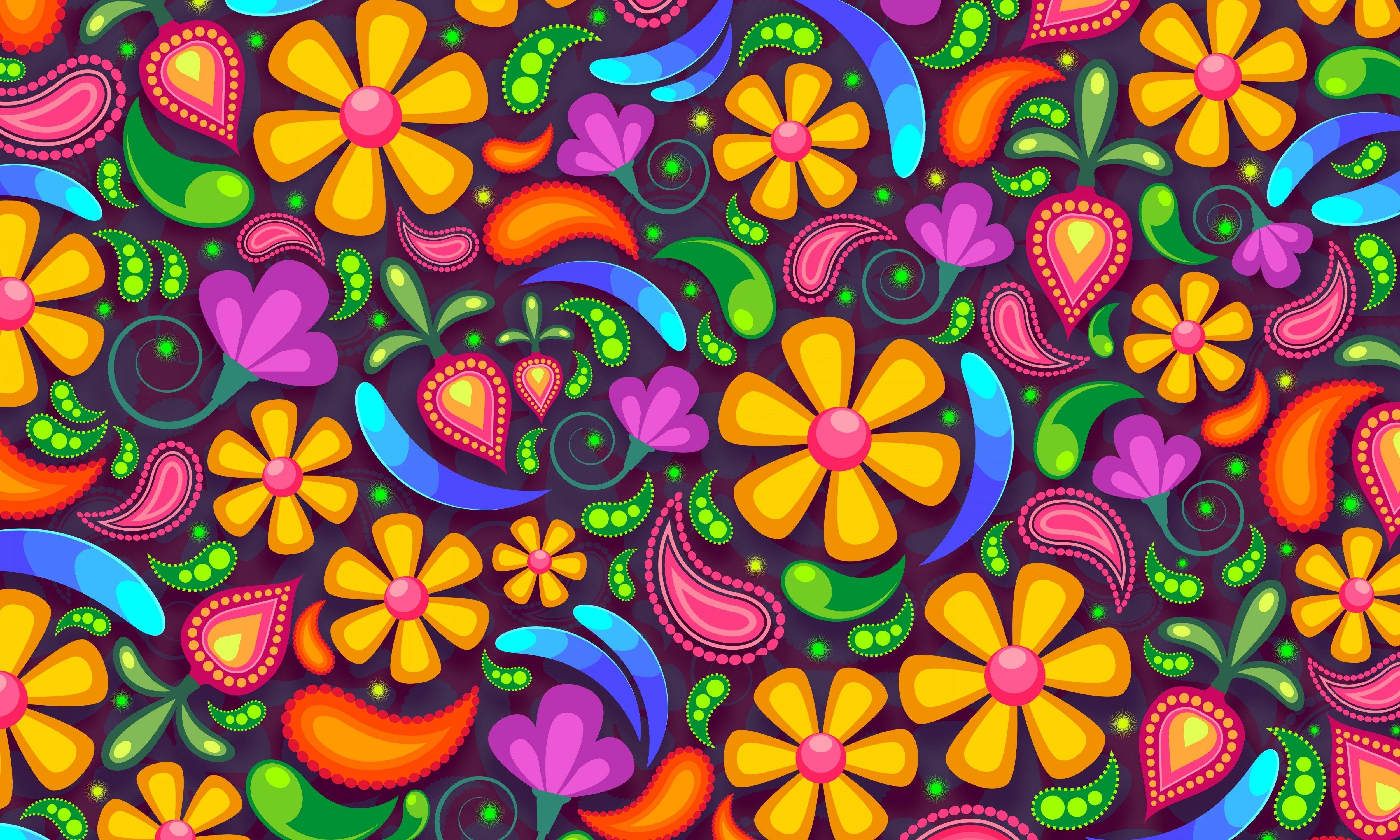 Colorful Flower Art Wallpapers - Top Free Colorful Flower Art ...