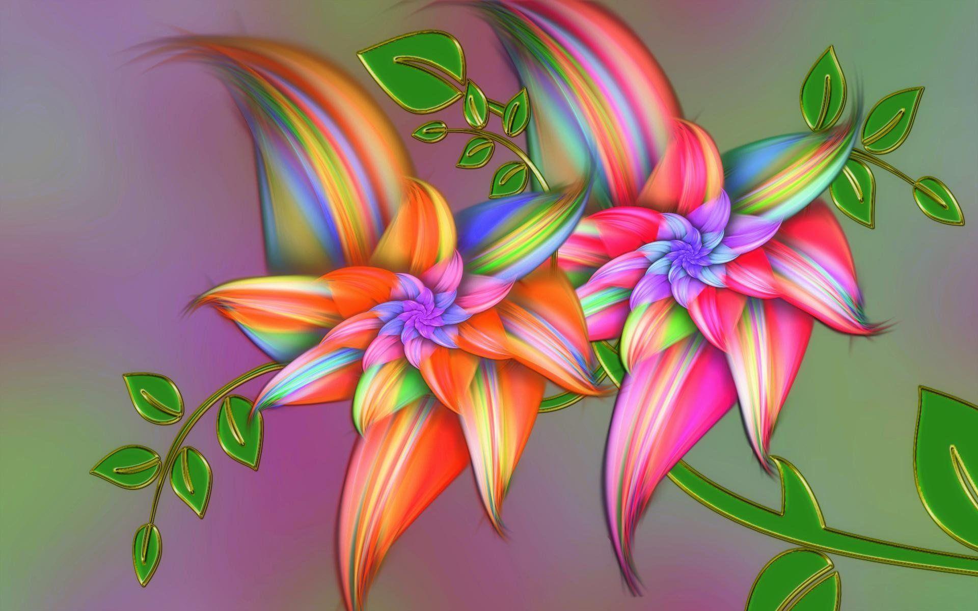 Colorful Flower Art Wallpapers - Top Free Colorful Flower Art ...