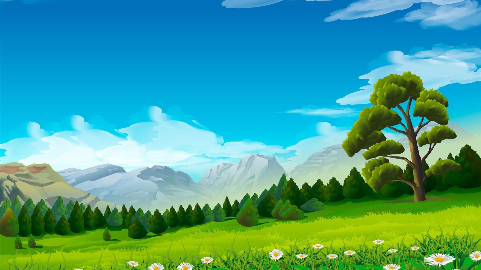 Cartoon Landscape HD Wallpapers - Top Free Cartoon Landscape HD ...