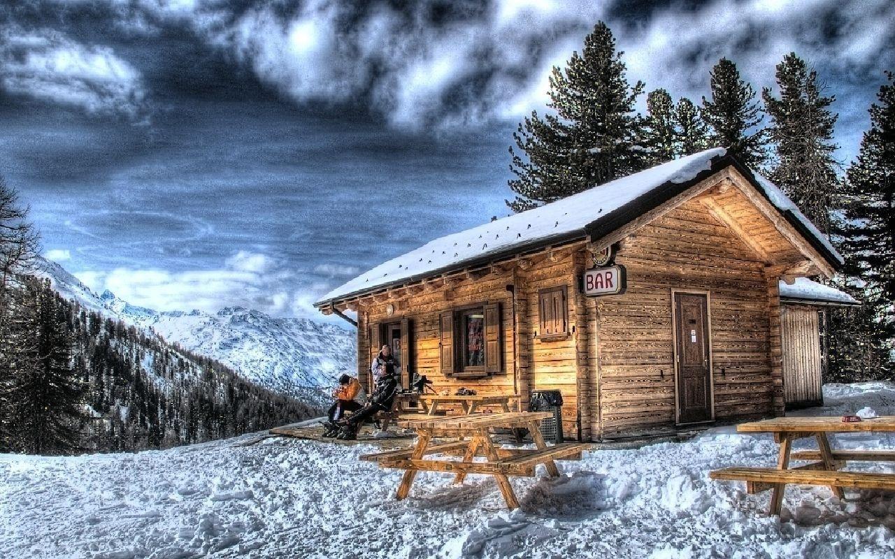 Log Cabin Winter Wallpapers - Top Free Log Cabin Winter Backgrounds ...