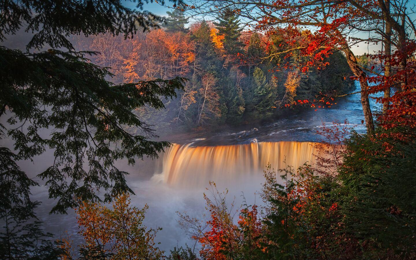 Autumn Waterfall Desktop Wallpapers - Top Free Autumn Waterfall Desktop ...