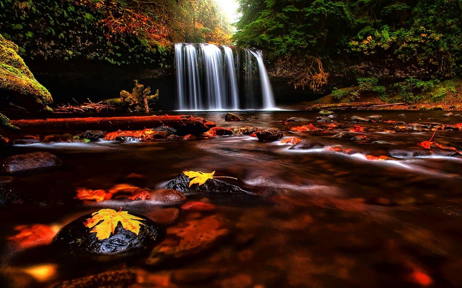 Autumn Waterfall Desktop Wallpapers - Top Free Autumn Waterfall Desktop ...