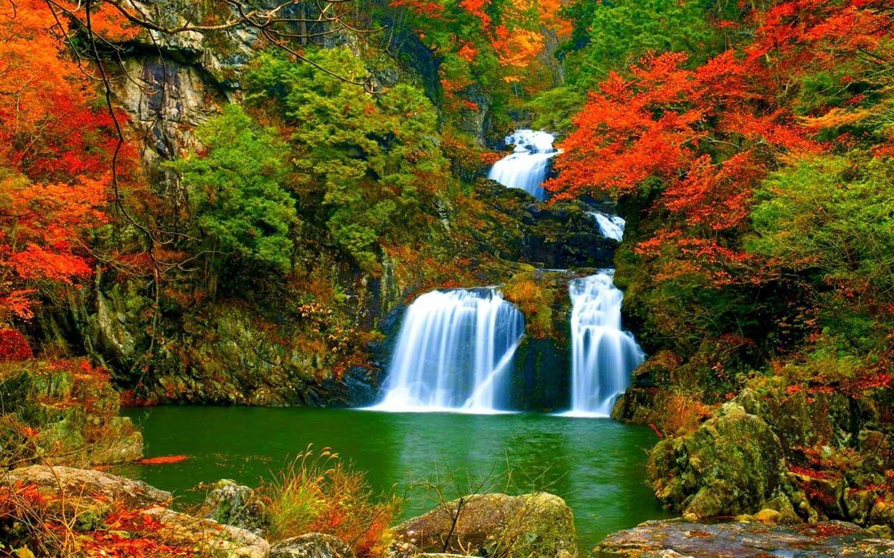Autumn Waterfall Desktop Wallpapers - Top Free Autumn Waterfall Desktop ...