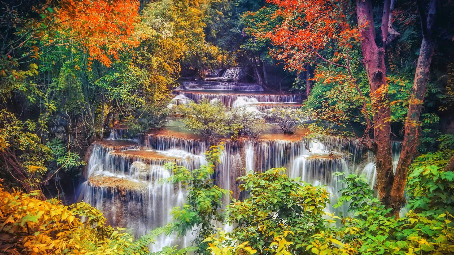 Autumn Waterfall Desktop Wallpapers - Top Free Autumn Waterfall Desktop ...