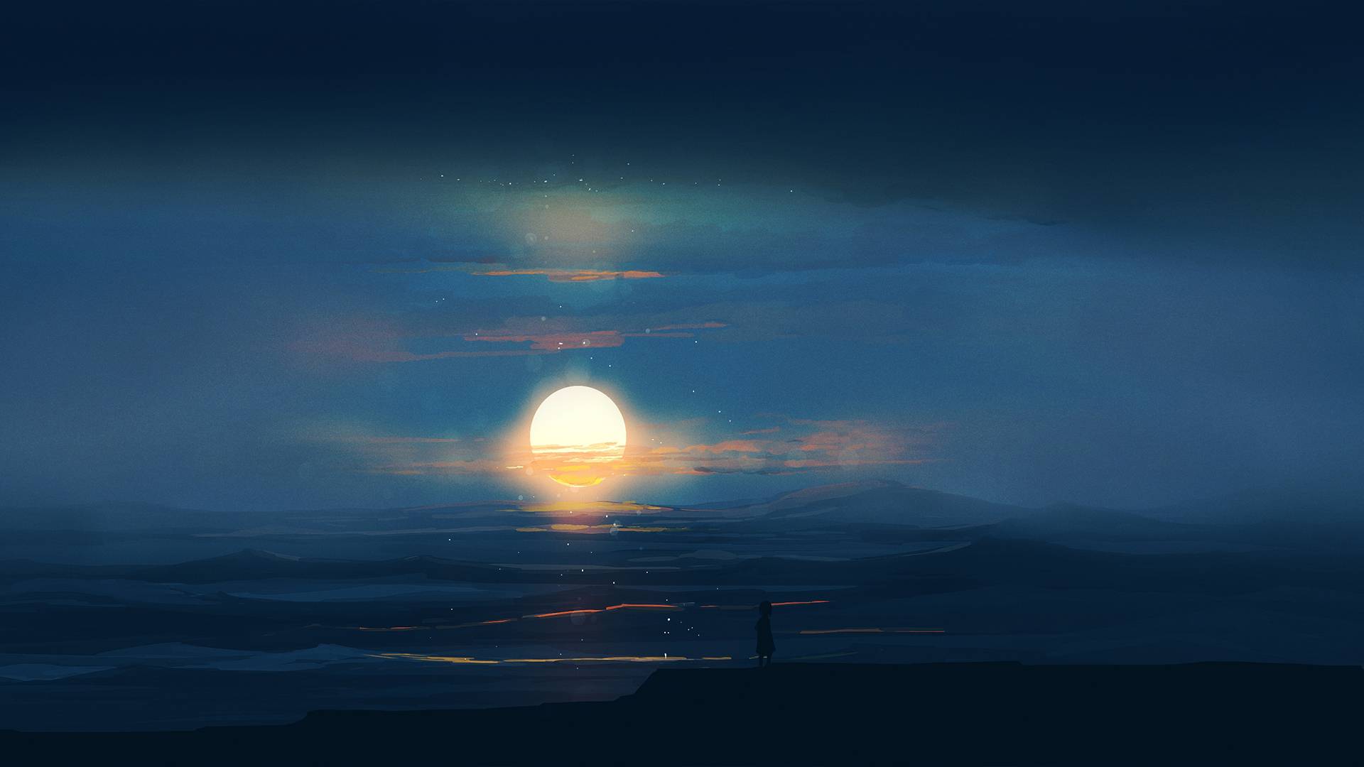 Blue Sunset Art Wallpapers - Top Free Blue Sunset Art Backgrounds ...