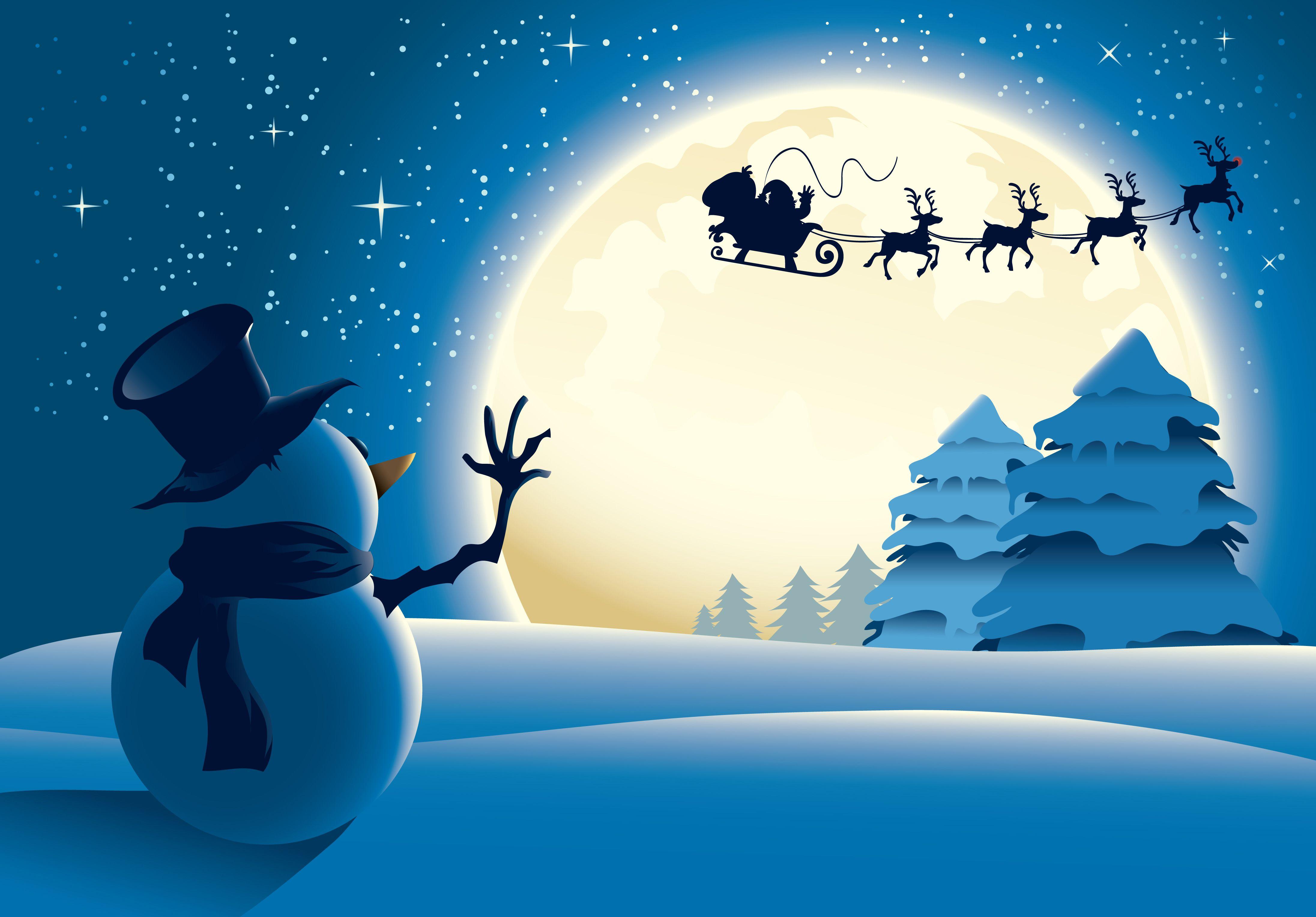Christmas Moon Wallpapers - Top Free Christmas Moon Backgrounds ...