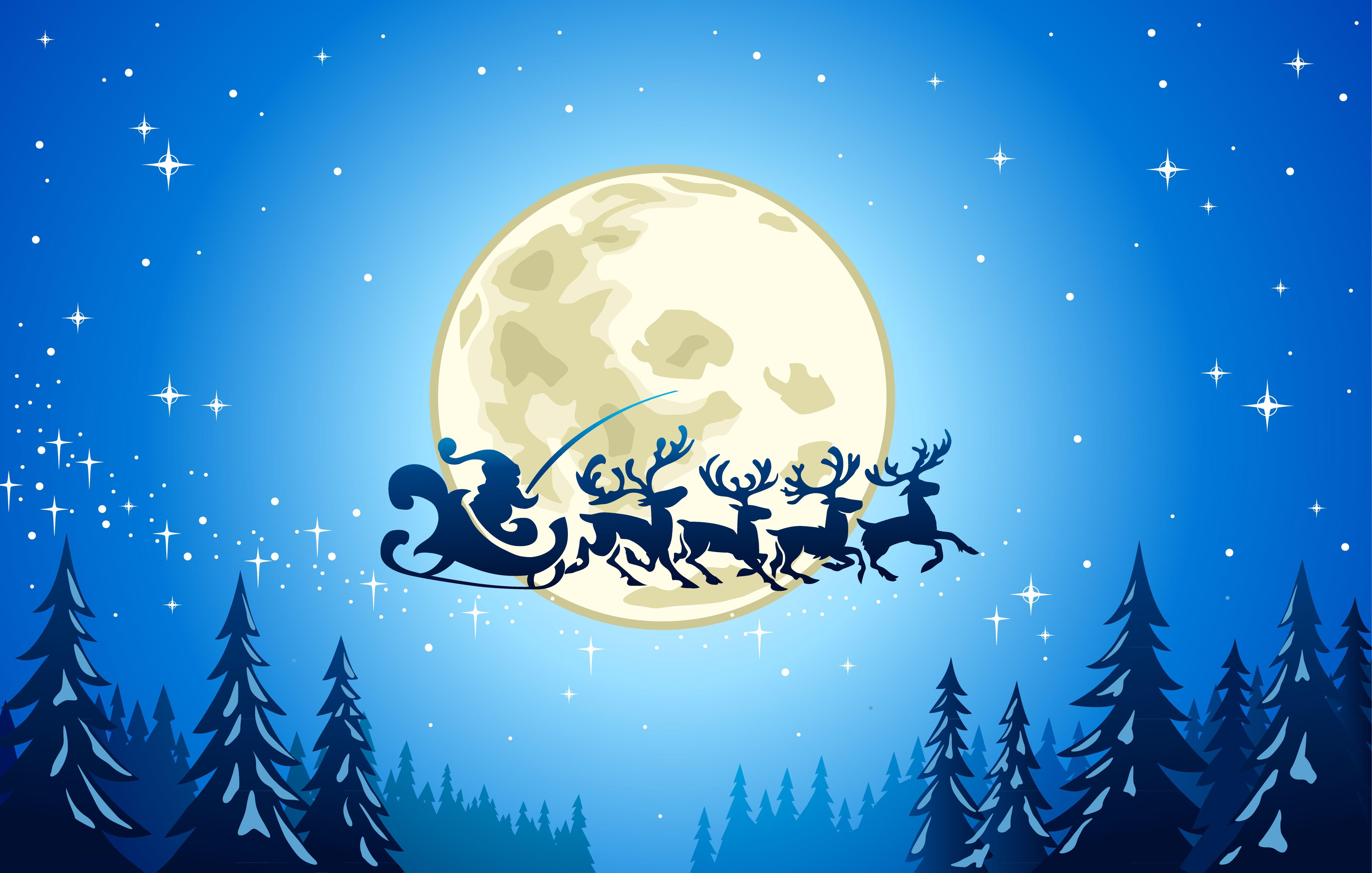 Christmas Moon Wallpapers - Top Free Christmas Moon Backgrounds ...