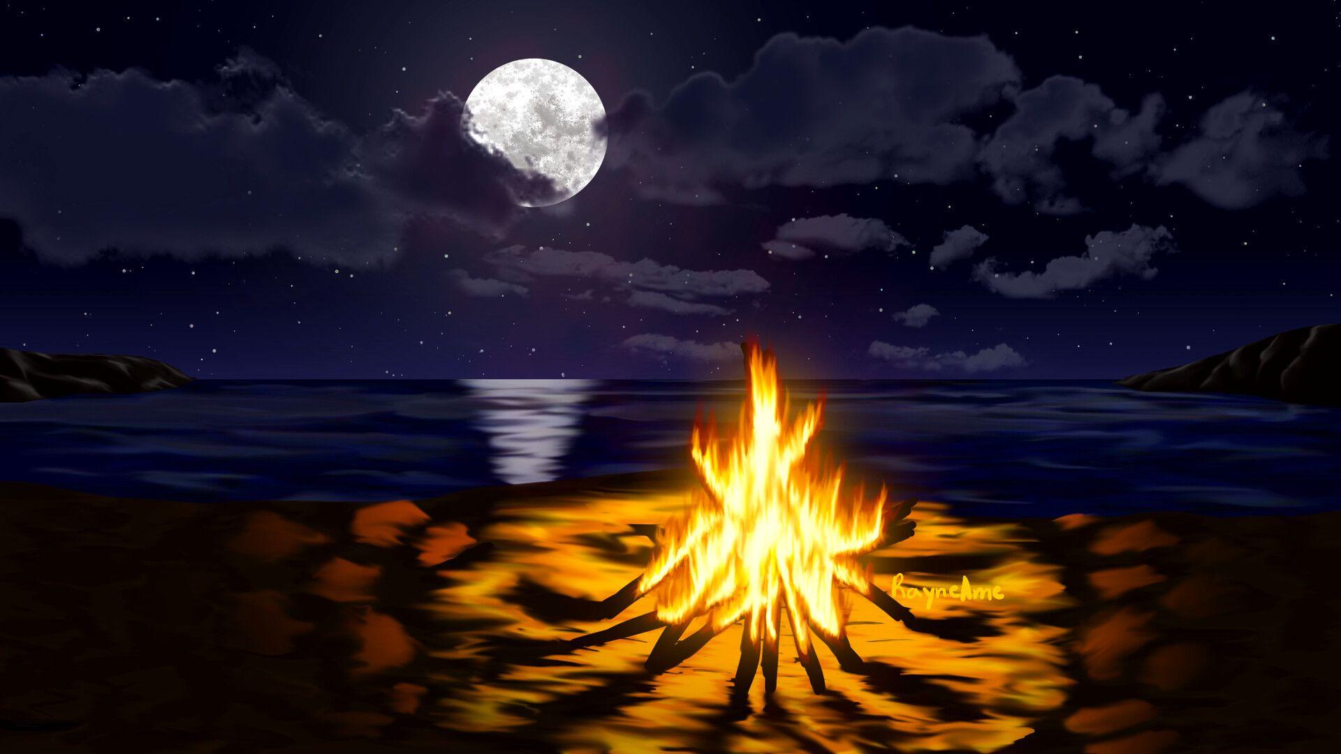 Beach Bonfire Wallpapers - Top Free Beach Bonfire Backgrounds ...