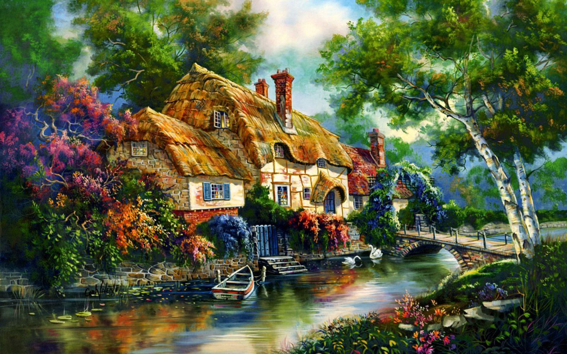 Spring Cottage Wallpapers - Top Free Spring Cottage Backgrounds ...