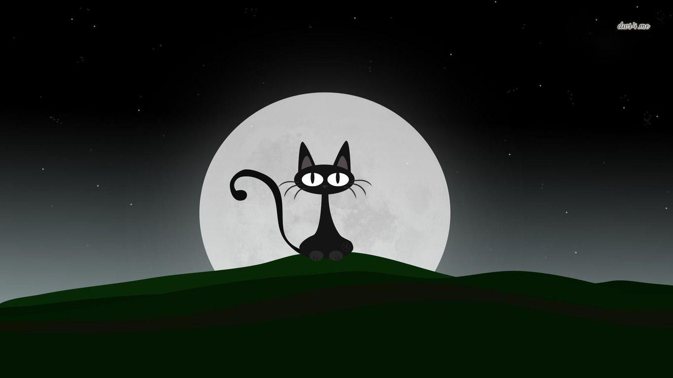 Moon Cat Wallpapers - Top Free Moon Cat Backgrounds - WallpaperAccess