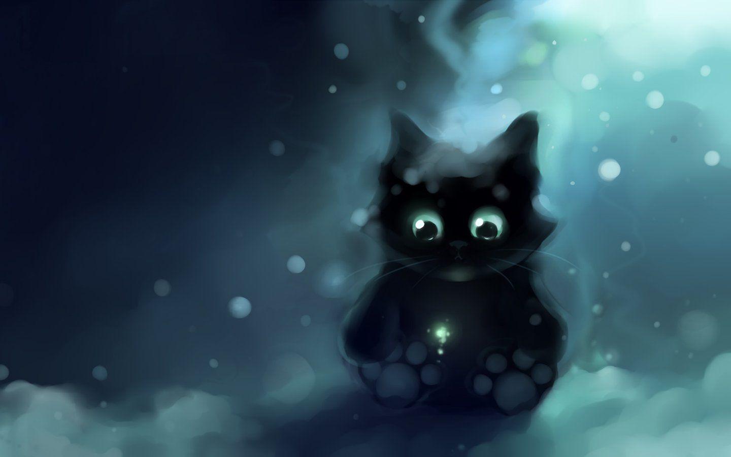 Moon Cat Wallpapers - Top Free Moon Cat Backgrounds - WallpaperAccess