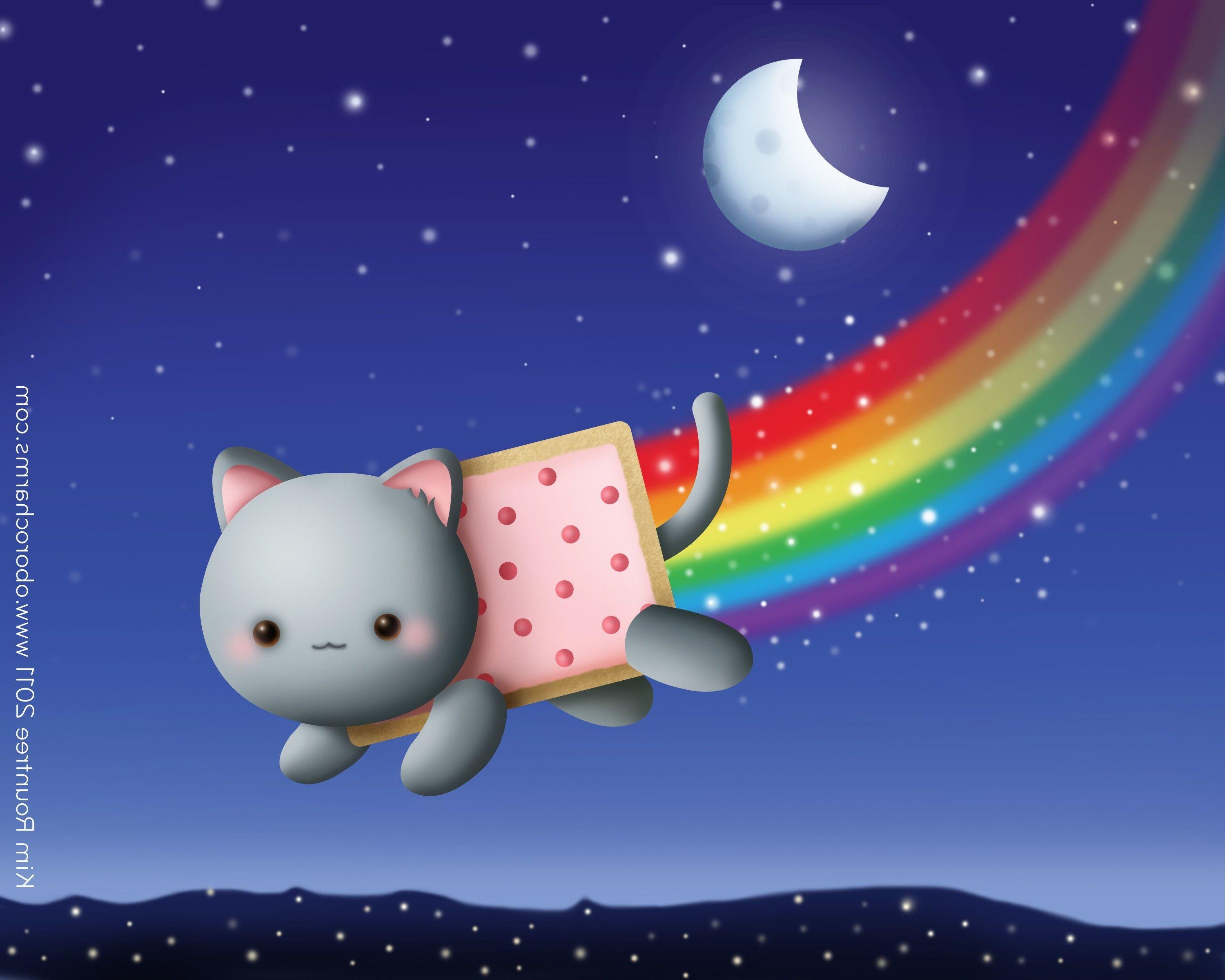 Moon Cat Wallpapers - Top Free Moon Cat Backgrounds - WallpaperAccess