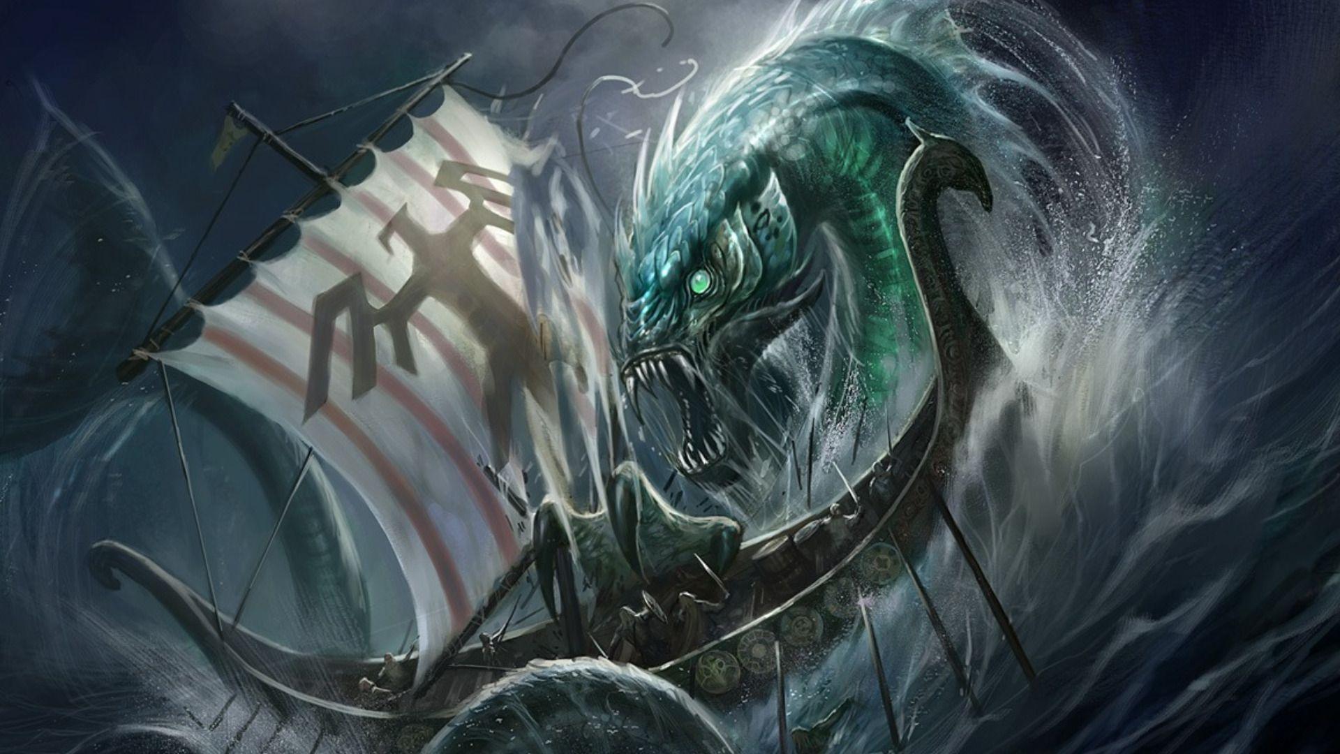 Sea Serpent Wallpapers - Top Free Sea Serpent Backgrounds - WallpaperAccess