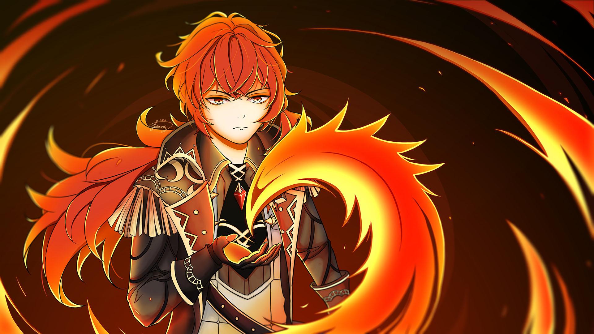 Diluc Wallpapers - Top Free Diluc Backgrounds - WallpaperAccess