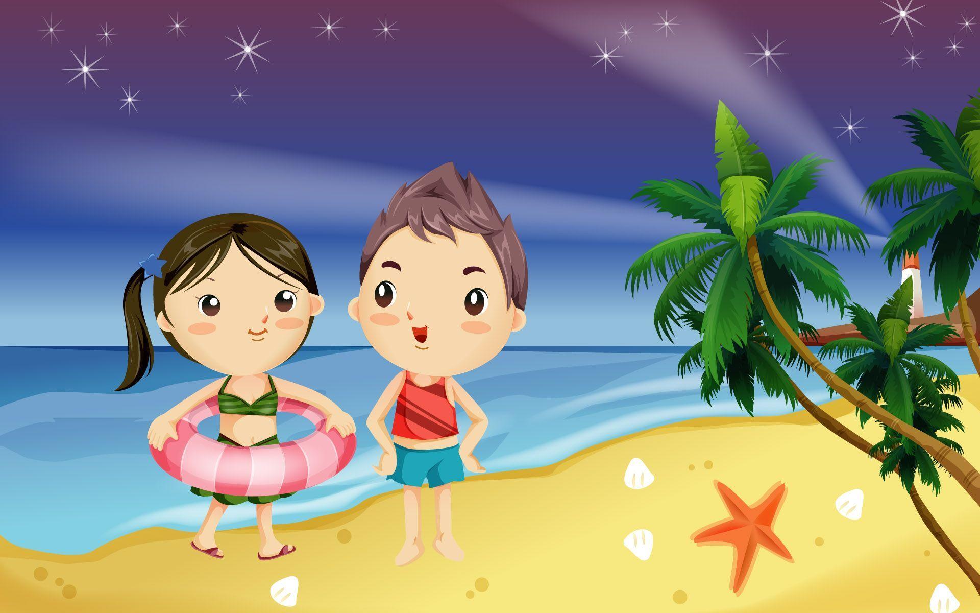 Beach Cartoon Wallpapers - Top Free Beach Cartoon Backgrounds ...