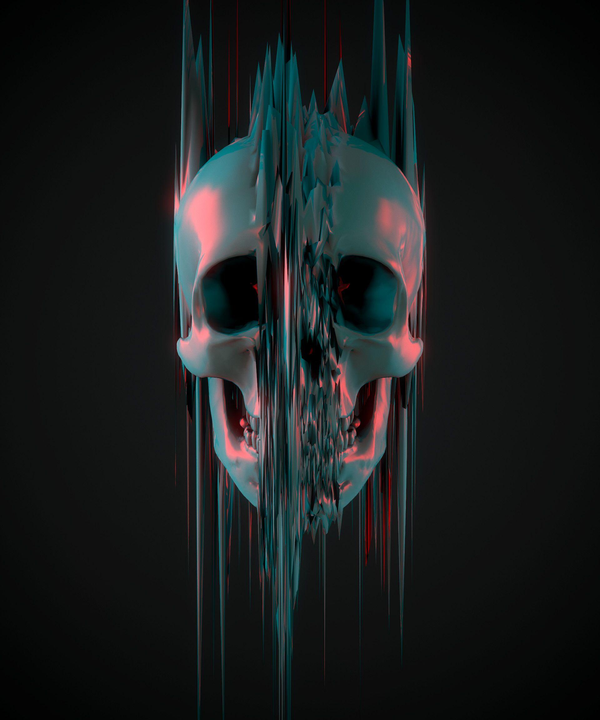 Glitch Skull Wallpapers - Top Free Glitch Skull Backgrounds ...
