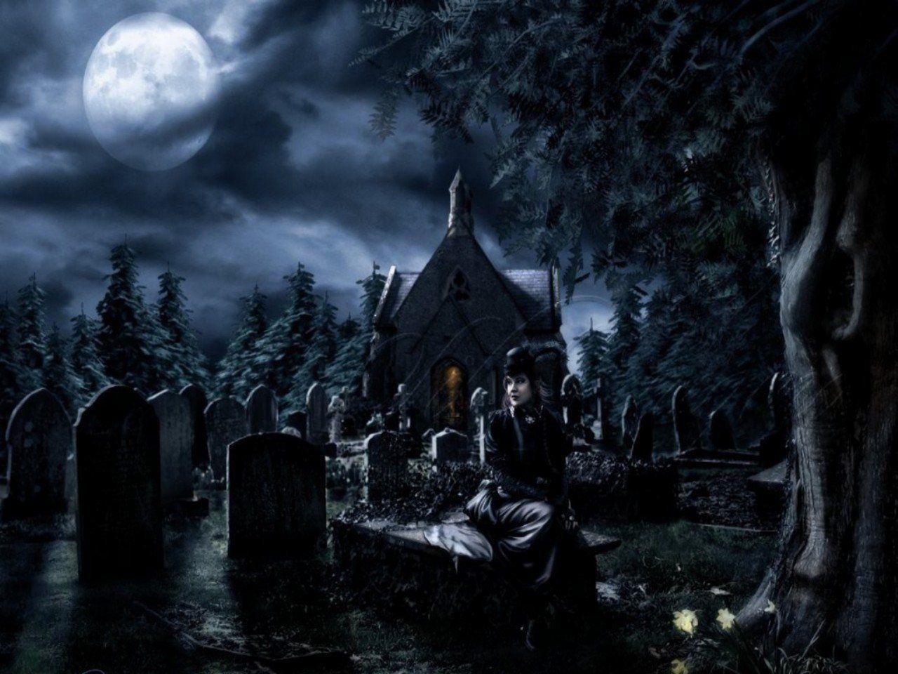 Dark Graveyard Wallpapers - Top Free Dark Graveyard Backgrounds ...