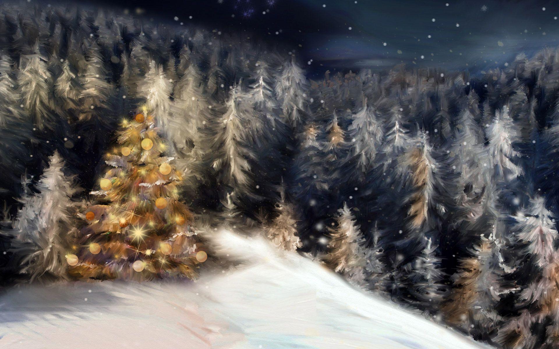 Forest Christmas Wallpapers - Top Free Forest Christmas Backgrounds ...