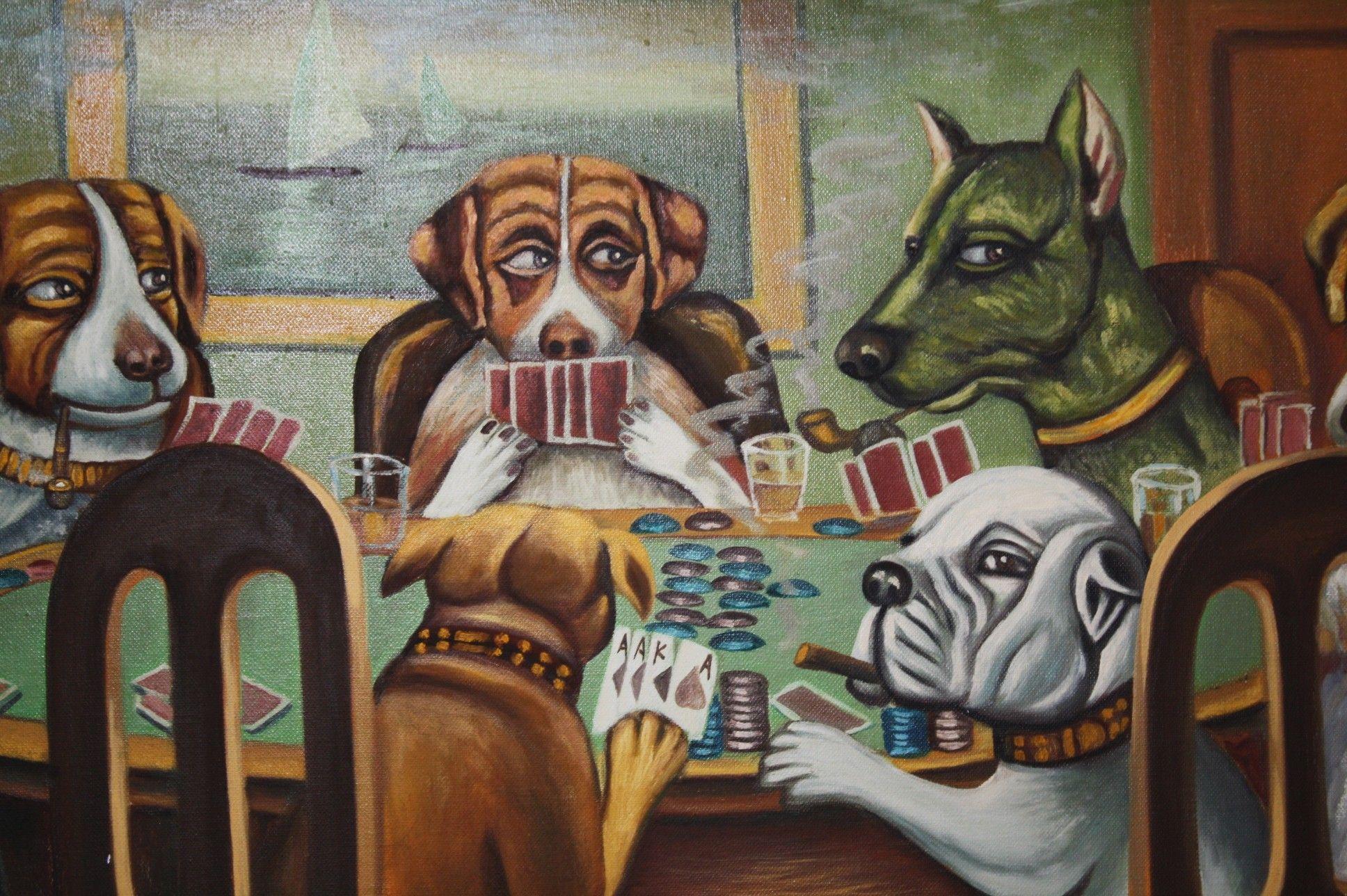 Dogs Playing Poker Wallpapers - Top Free Dogs Playing Poker Backgrounds ...