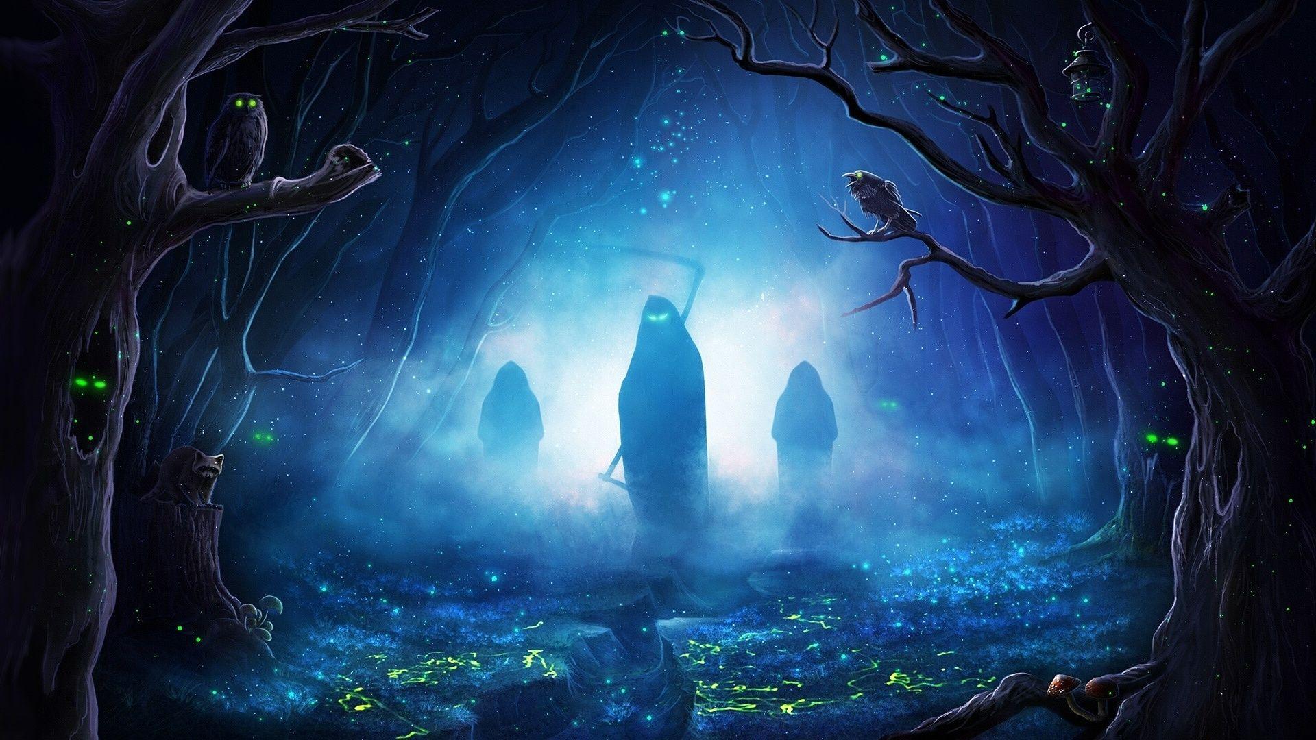 Halloween Forest Wallpapers - Top Free Halloween Forest Backgrounds ...