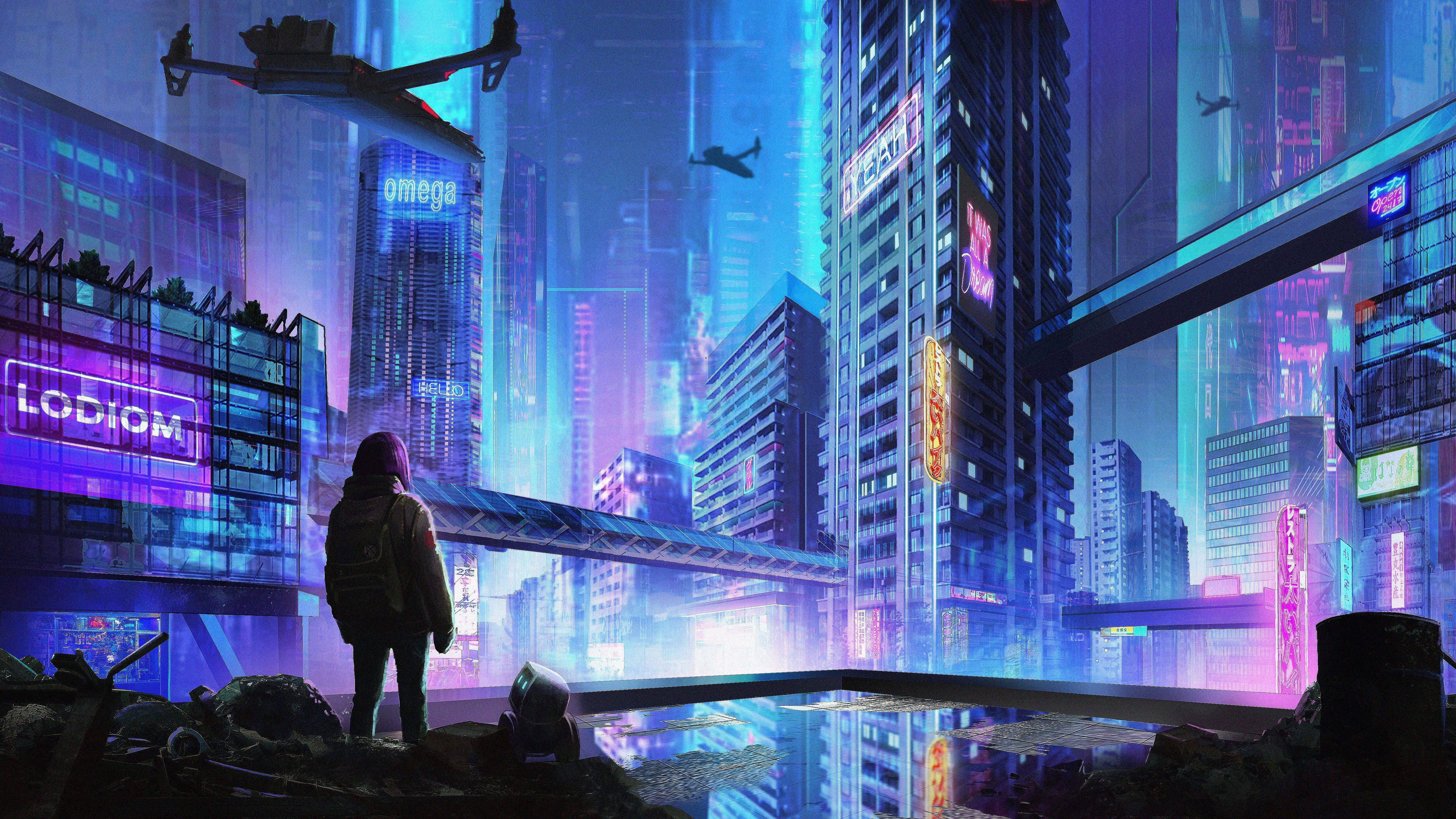 Blue Cyberpunk Wallpapers - Top Free Blue Cyberpunk Backgrounds ...