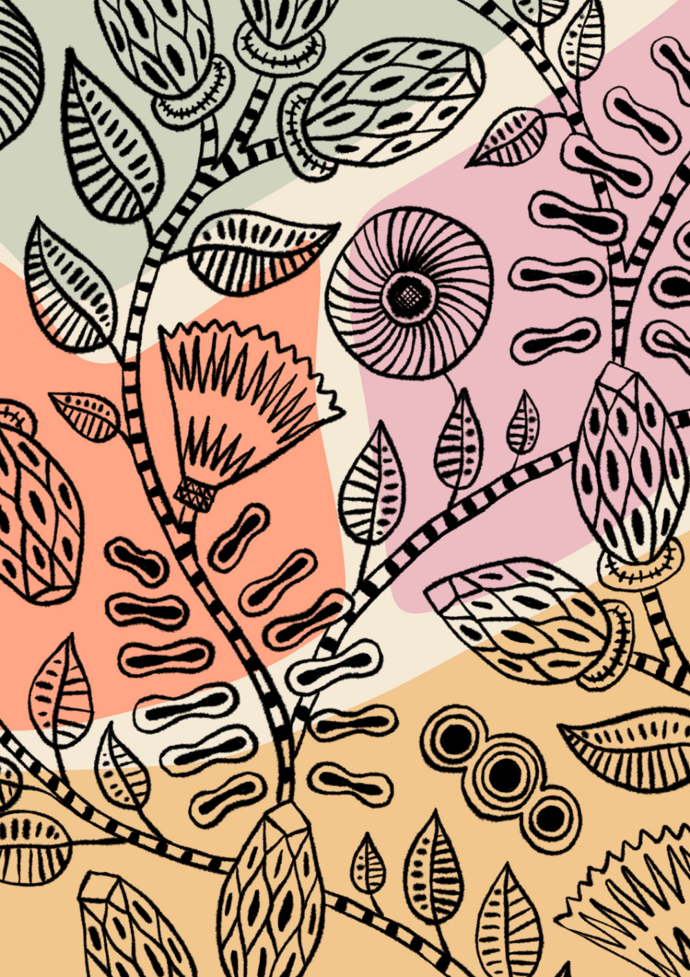 Bohemian Floral Abstract Wallpapers - Top Free Bohemian Floral Abstract ...