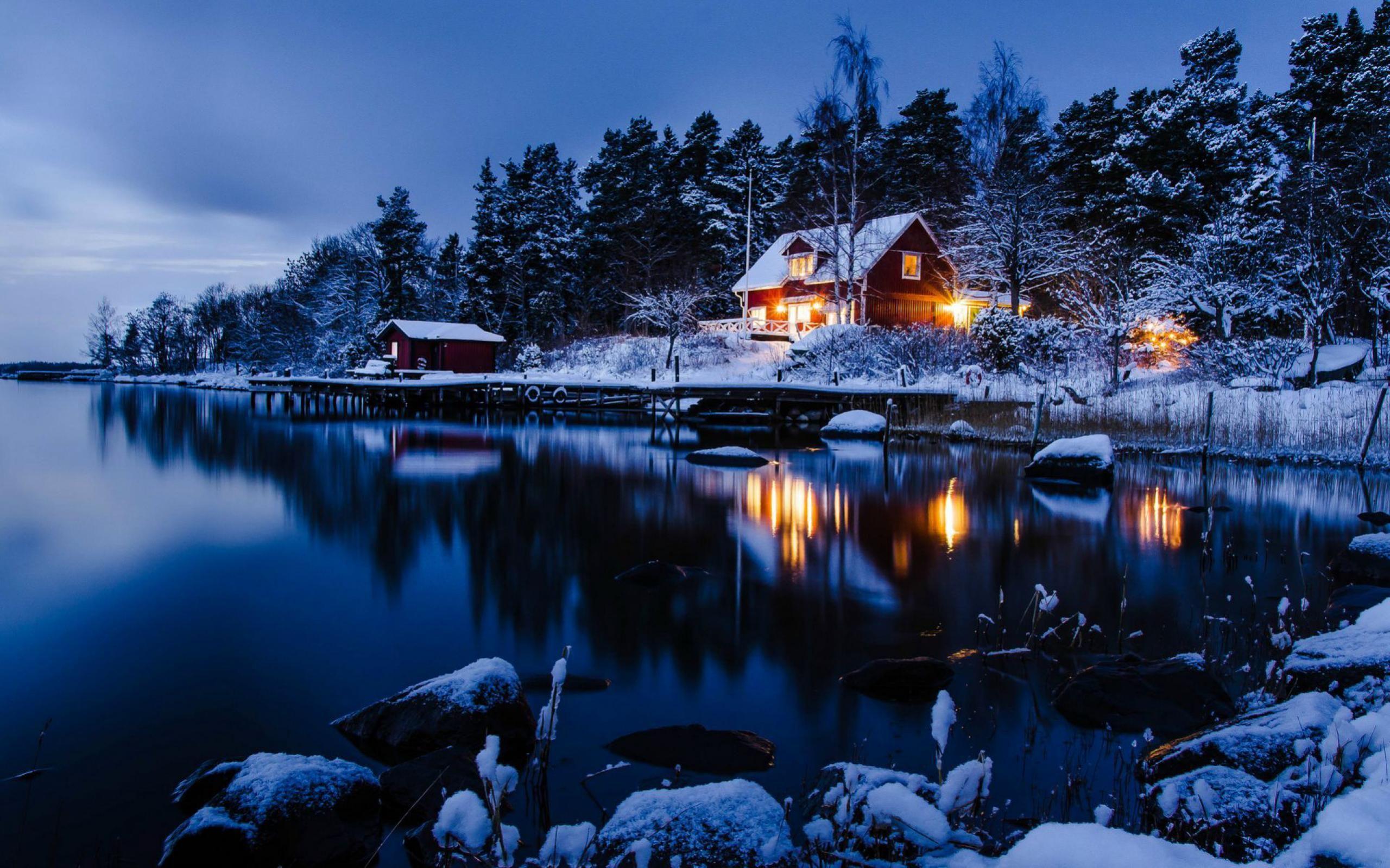 Snowy Cottage Wallpapers - Top Free Snowy Cottage Backgrounds ...
