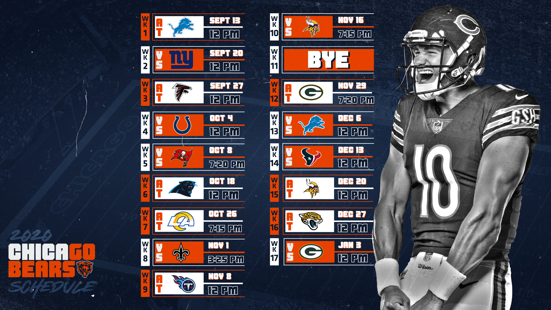 NFL Bears Wallpapers - Top Free NFL Bears Backgrounds - WallpaperAccess