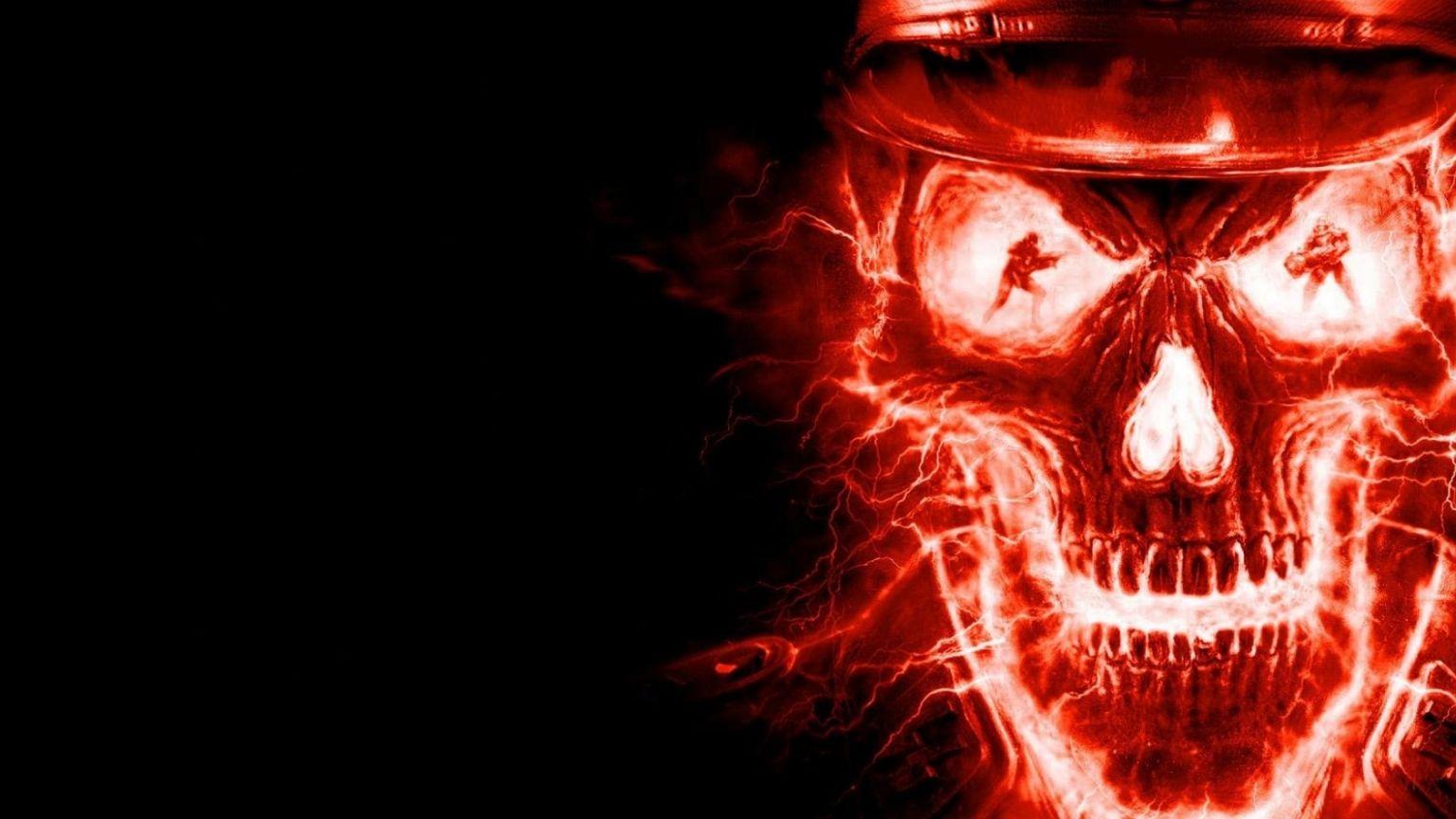 Skull On Fire Wallpapers - Top Free Skull On Fire Backgrounds ...