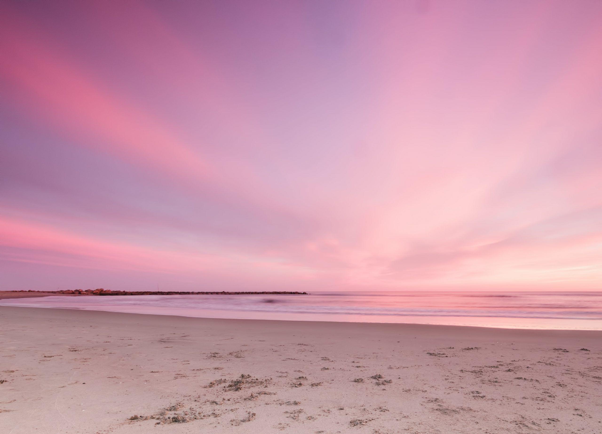 Pastel Beach Sunset Desktop Wallpapers - Top Free Pastel Beach Sunset ...