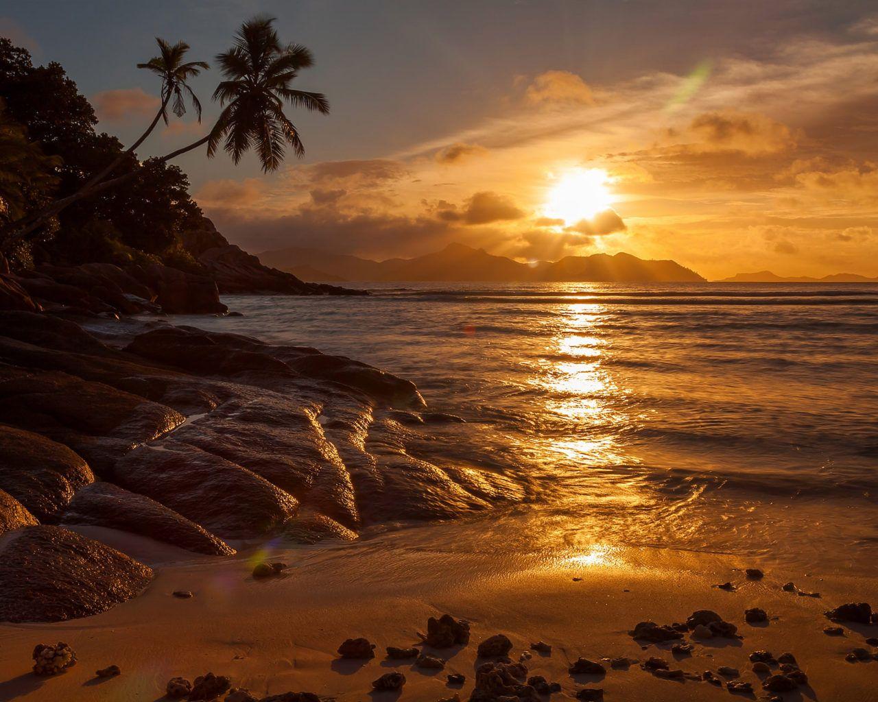 Paradise Beach Sunset HD Wallpapers - Top Free Paradise Beach Sunset HD ...