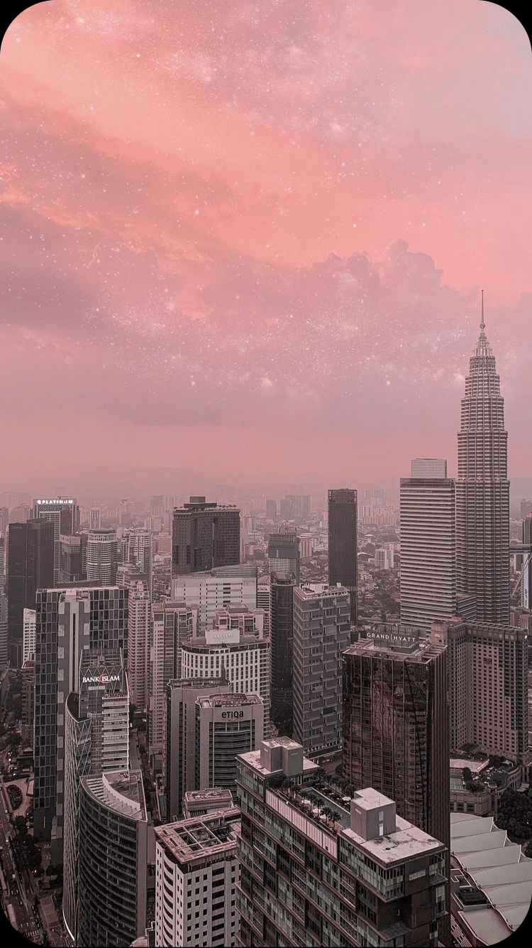 Pink Skyline Wallpapers - Top Free Pink Skyline Backgrounds ...