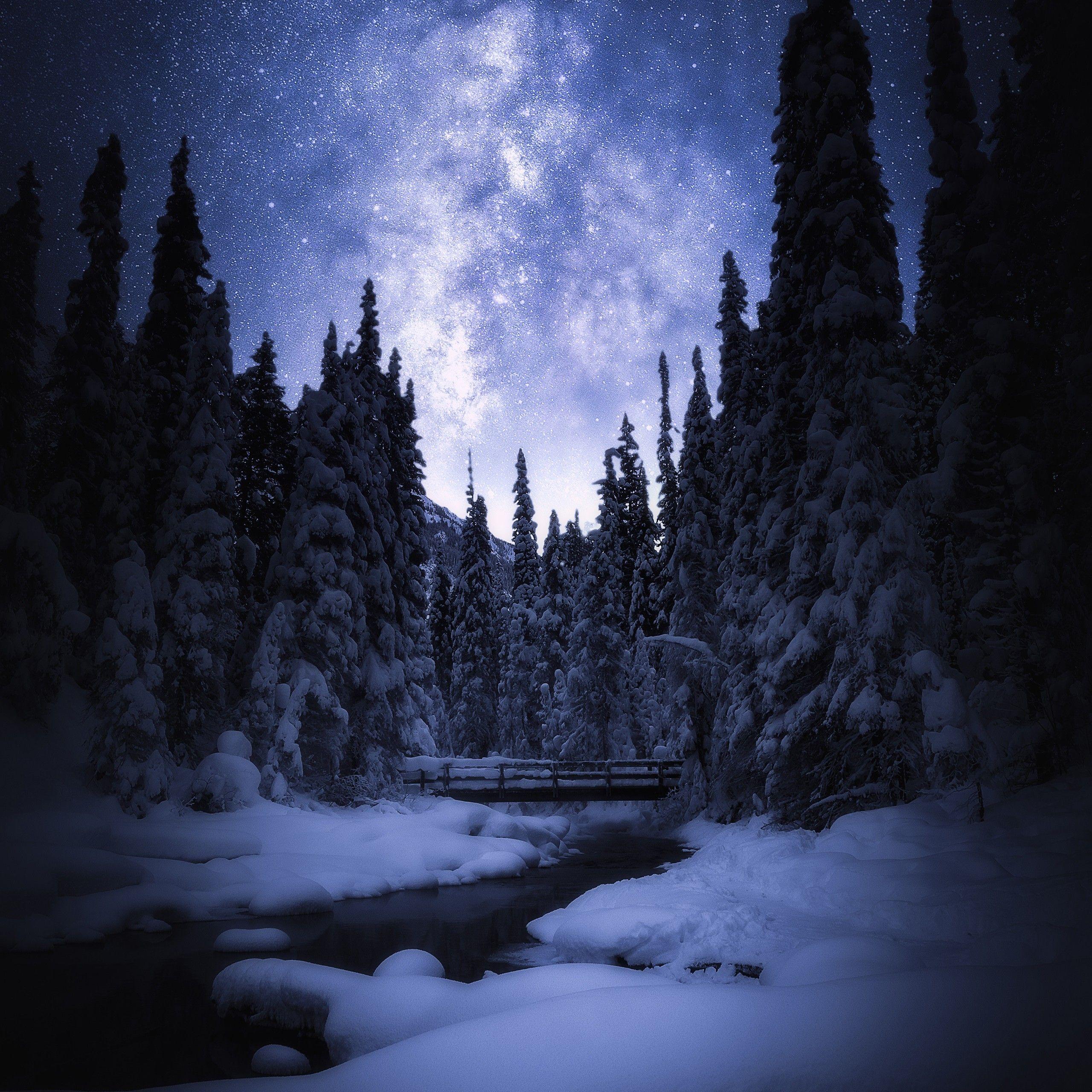 Snow Night Sky Wallpapers - Top Free Snow Night Sky Backgrounds - WallpaperAccess