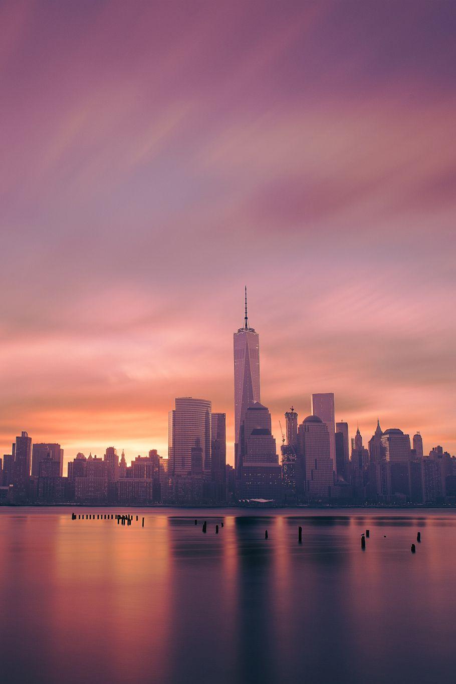 Pink Skyline Wallpapers - Top Free Pink Skyline Backgrounds ...