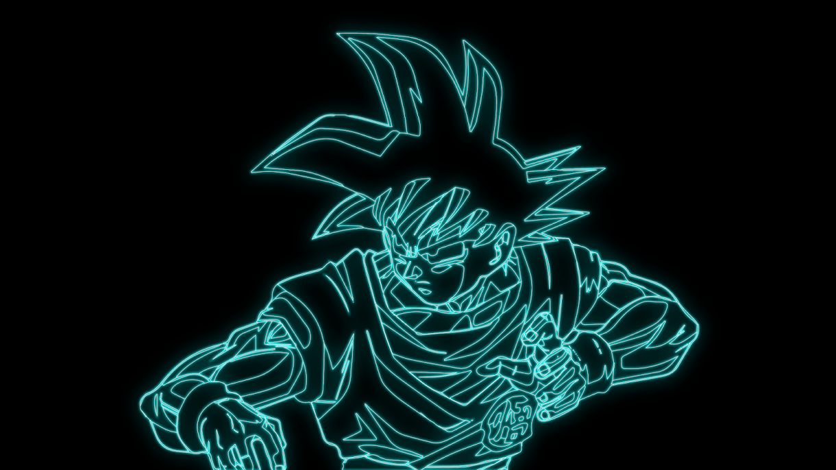 Neon Goku Wallpapers - Top Free Neon Goku Backgrounds - WallpaperAccess
