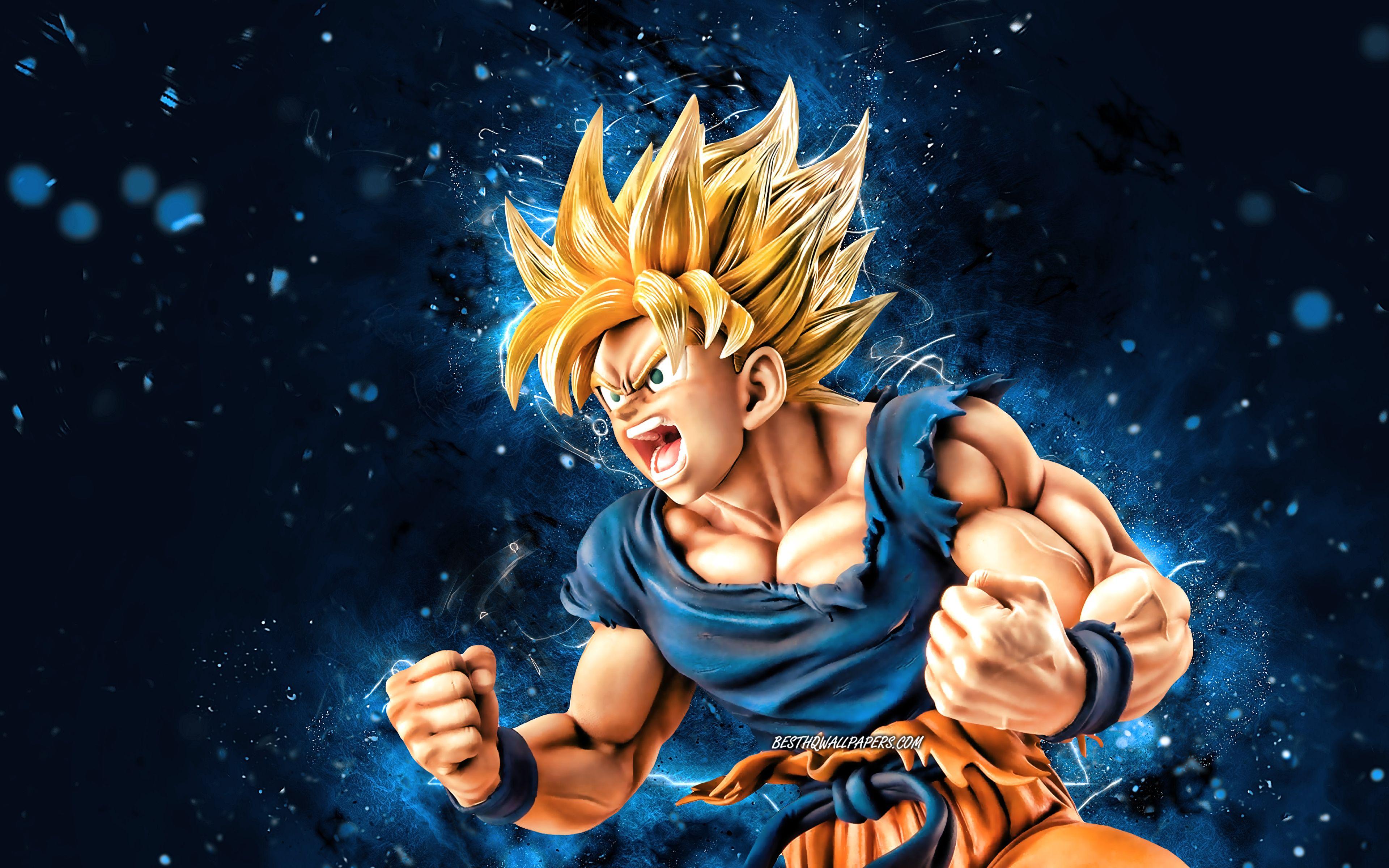 Neon Goku Wallpapers - Top Free Neon Goku Backgrounds - WallpaperAccess