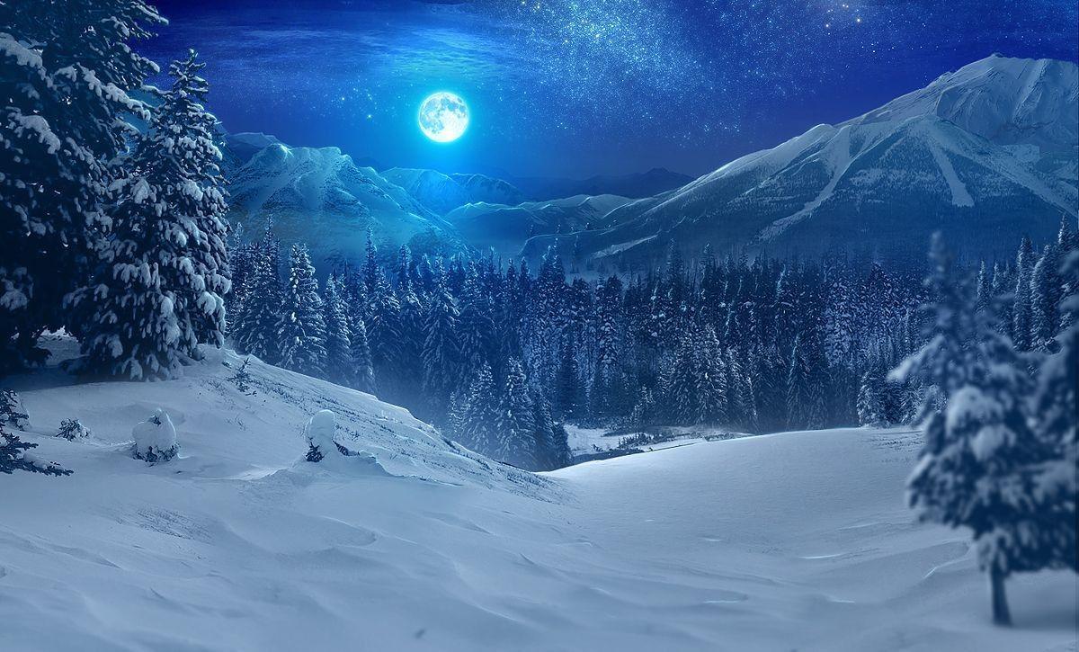 Beautiful Winter Moon Wallpapers - Top Free Beautiful Winter Moon ...