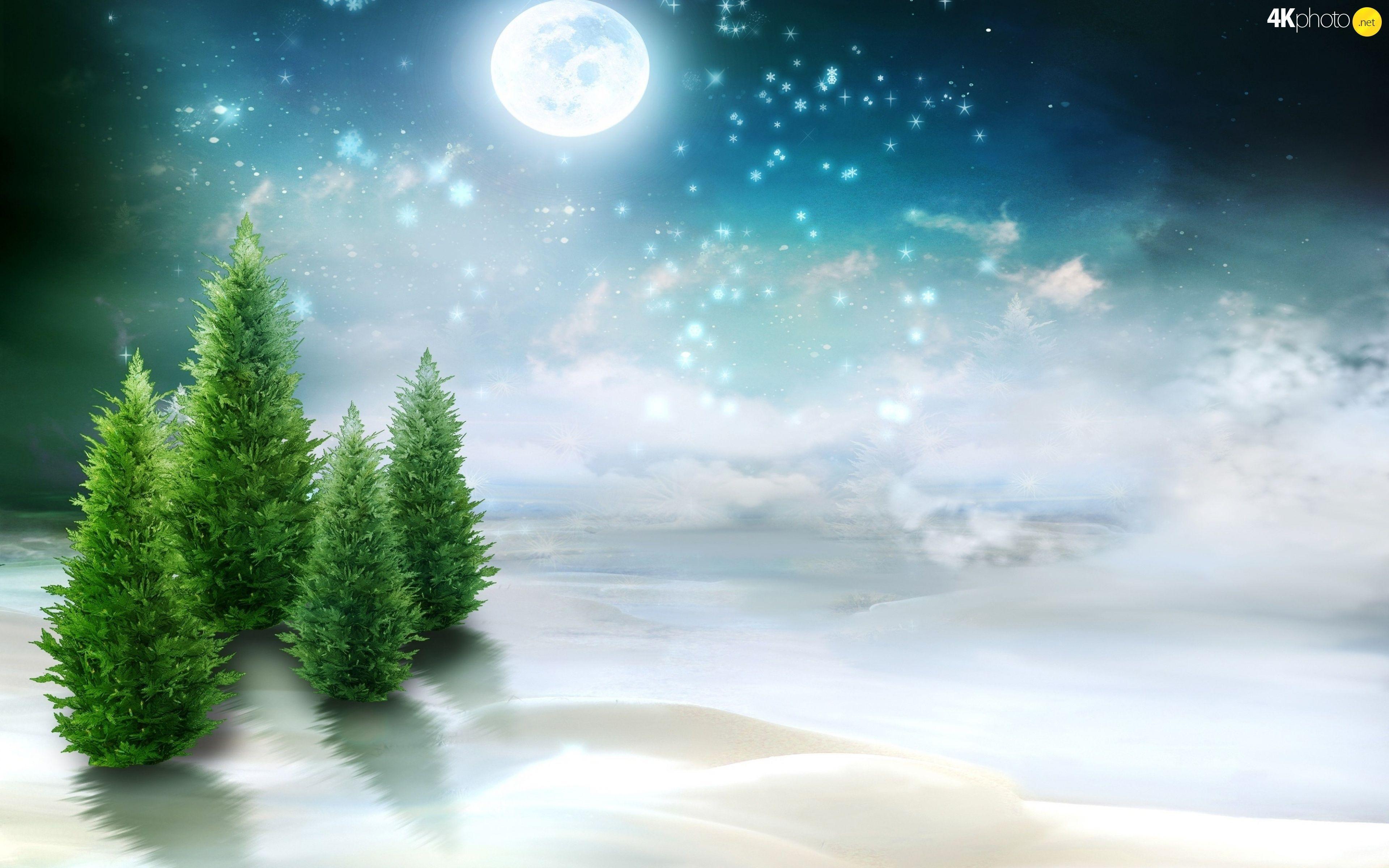 Beautiful Winter Moon Wallpapers - Top Free Beautiful Winter Moon ...