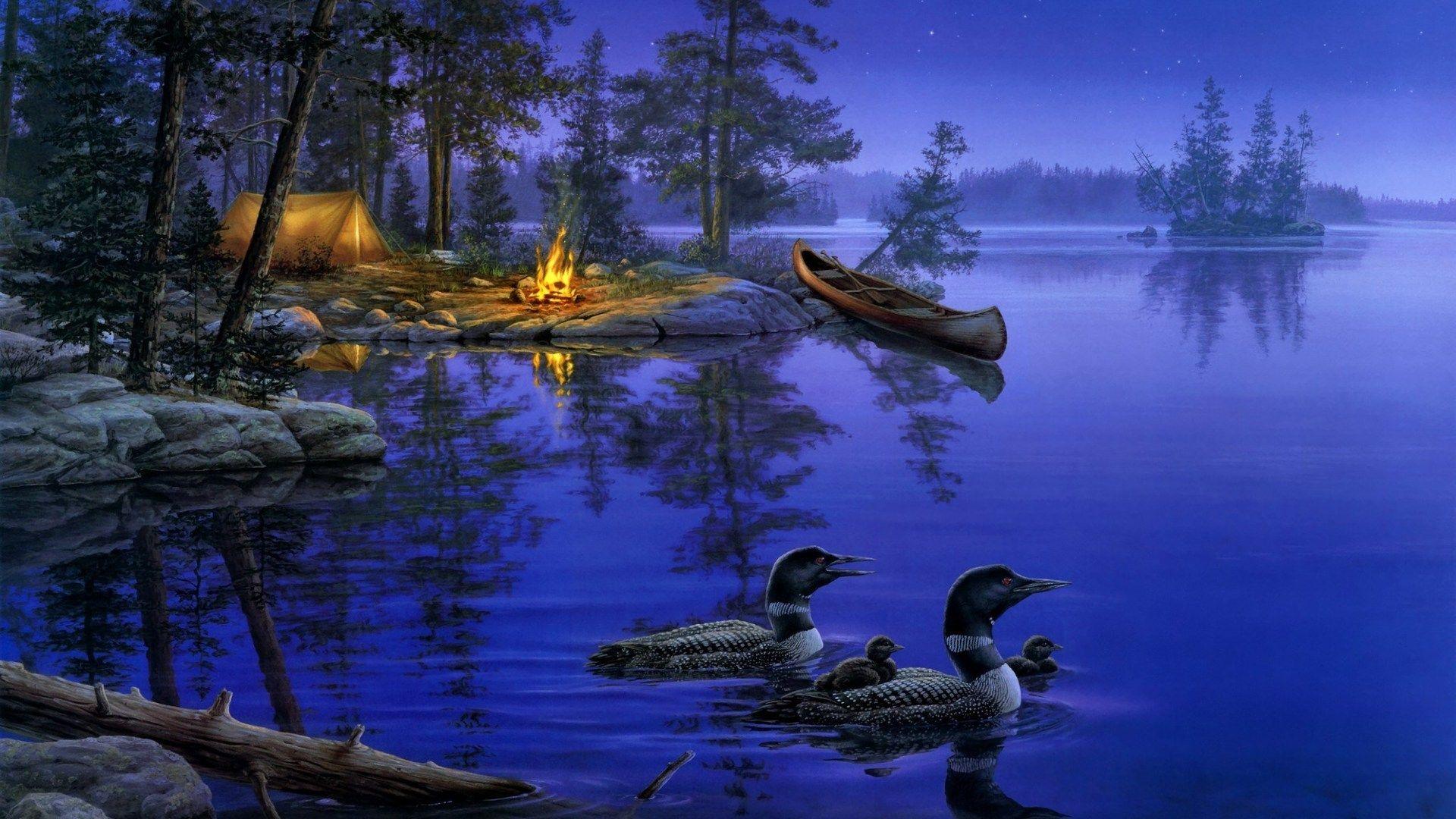 Night Lake Wallpapers - Top Free Night Lake Backgrounds - WallpaperAccess