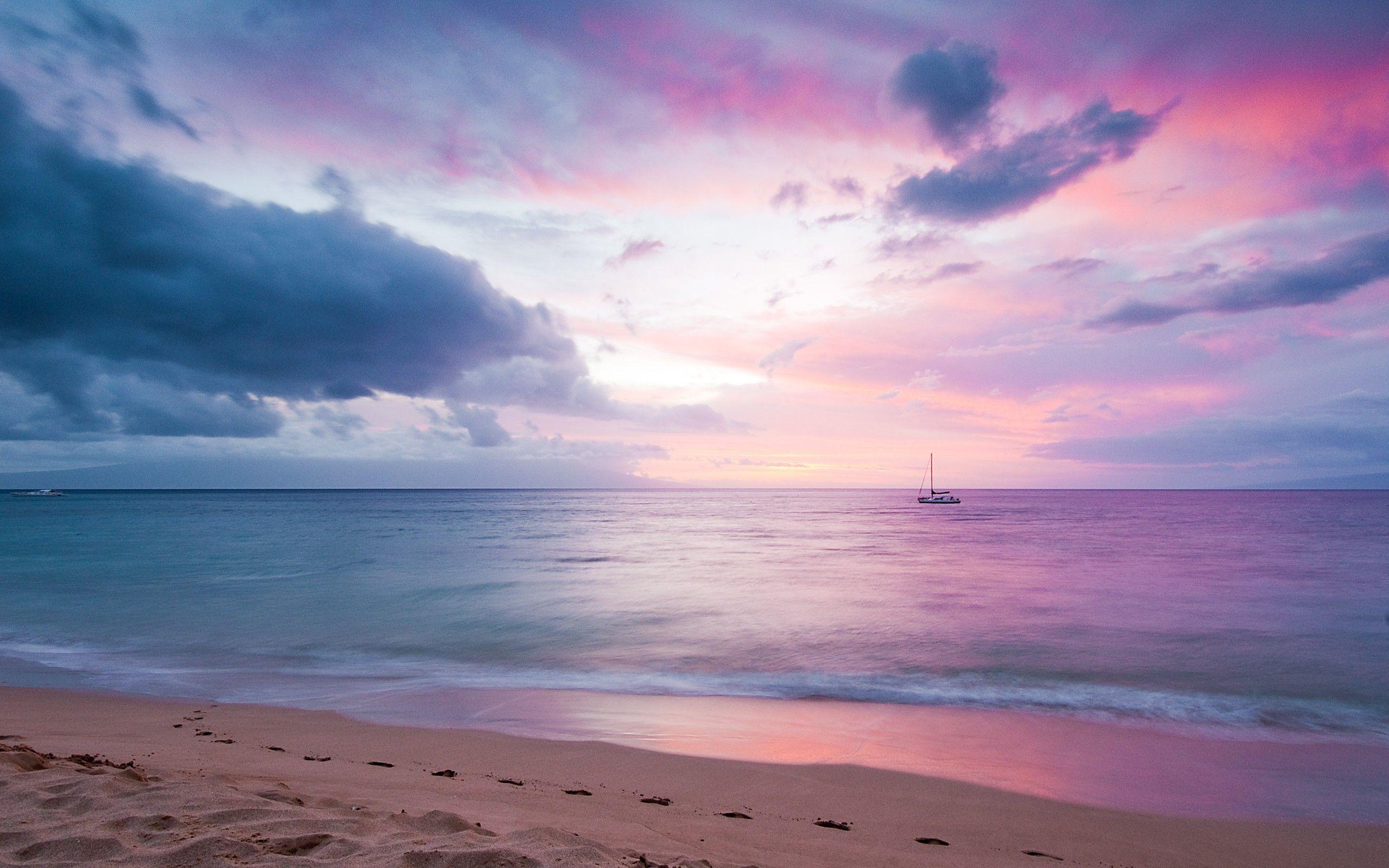 Purple Beach Sunset Desktop Wallpapers - Top Free Purple Beach Sunset ...