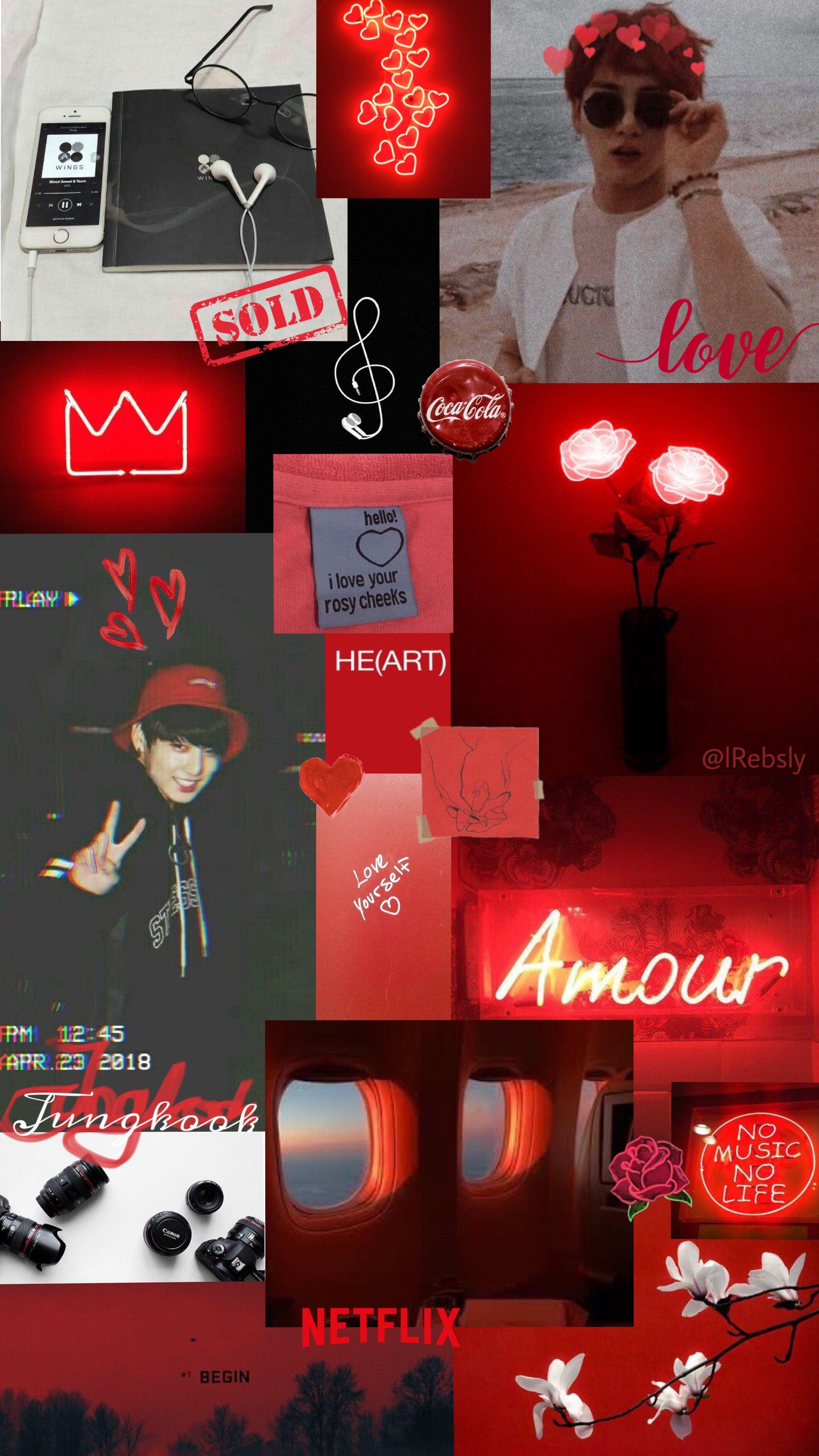 Red Aesthetic BTS Wallpapers - Top Free Red Aesthetic BTS Backgrounds ...