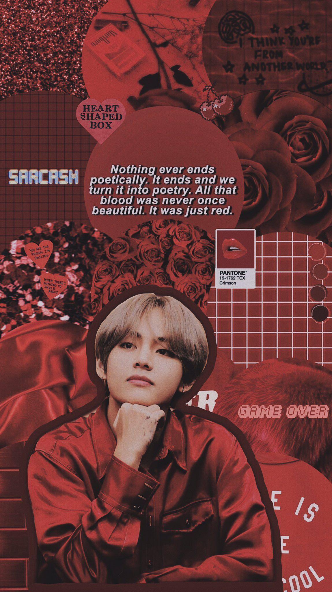 Red Aesthetic BTS Wallpapers - Top Free Red Aesthetic BTS Backgrounds ...