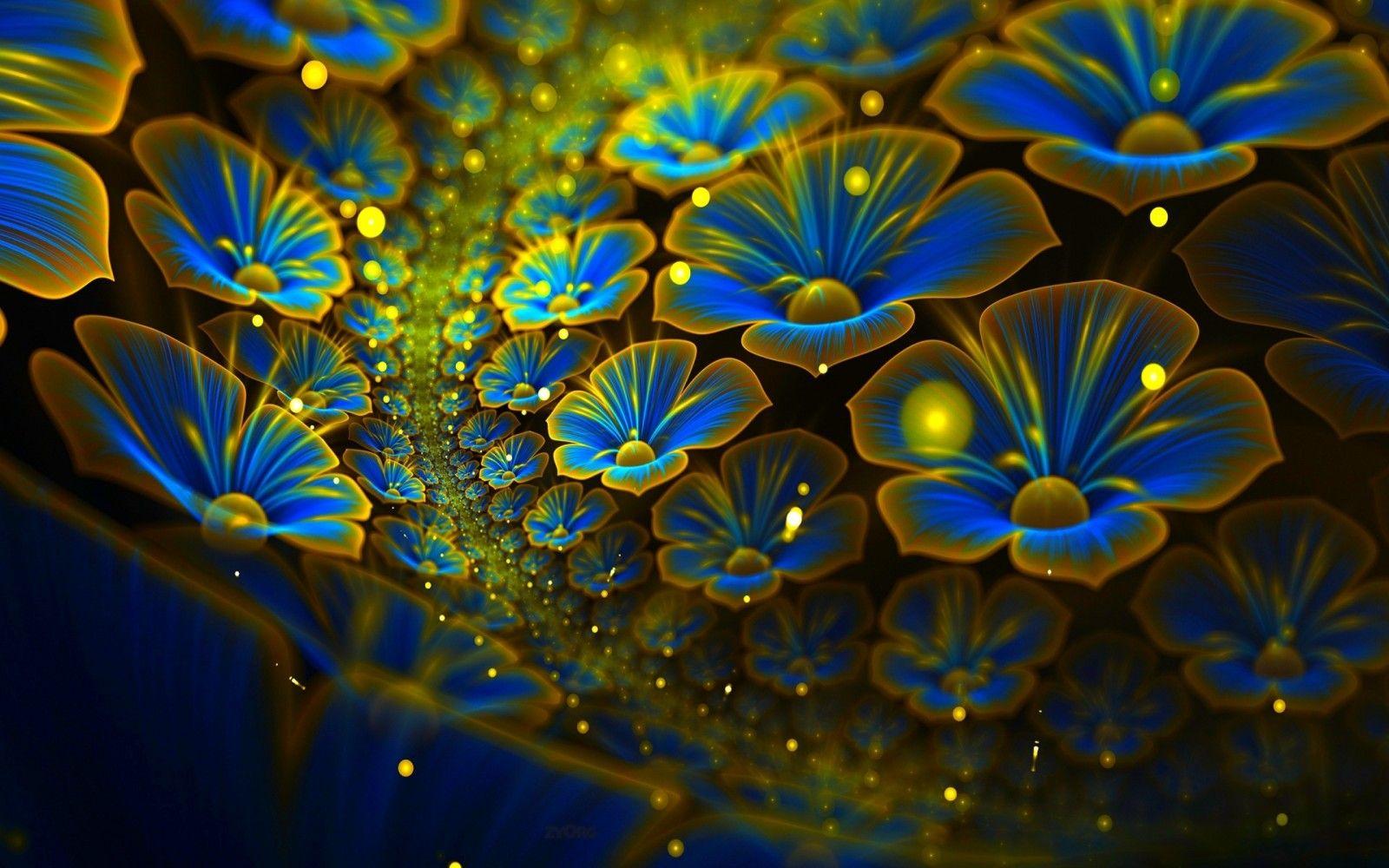 Blue Flower Abstract Desktop Wallpapers - Top Free Blue Flower Abstract ...