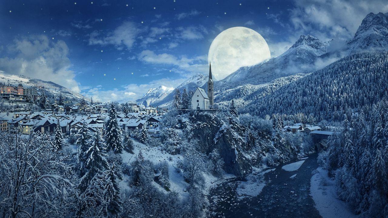 4K Snow Night Wallpapers - Top Free 4K Snow Night Backgrounds ...