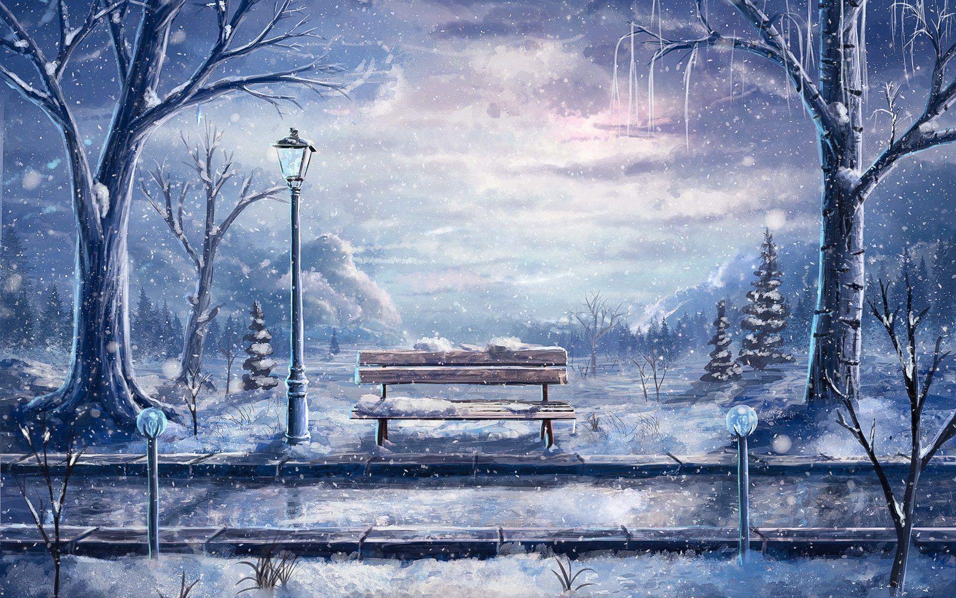 Winter Painting Wallpapers - Top Free Winter Painting Backgrounds ...