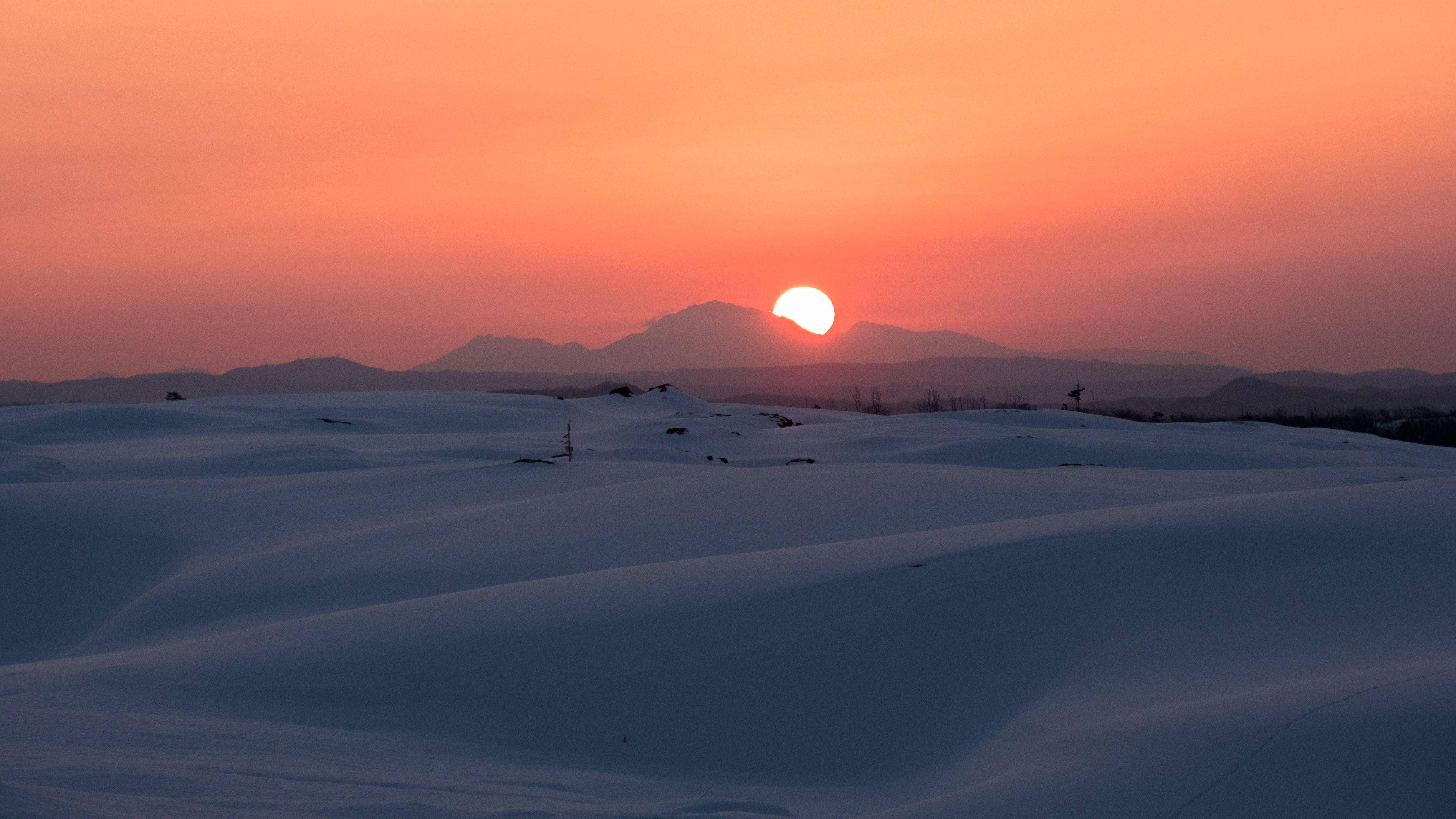 Snowy Sunset Wallpapers - Top Free Snowy Sunset Backgrounds ...